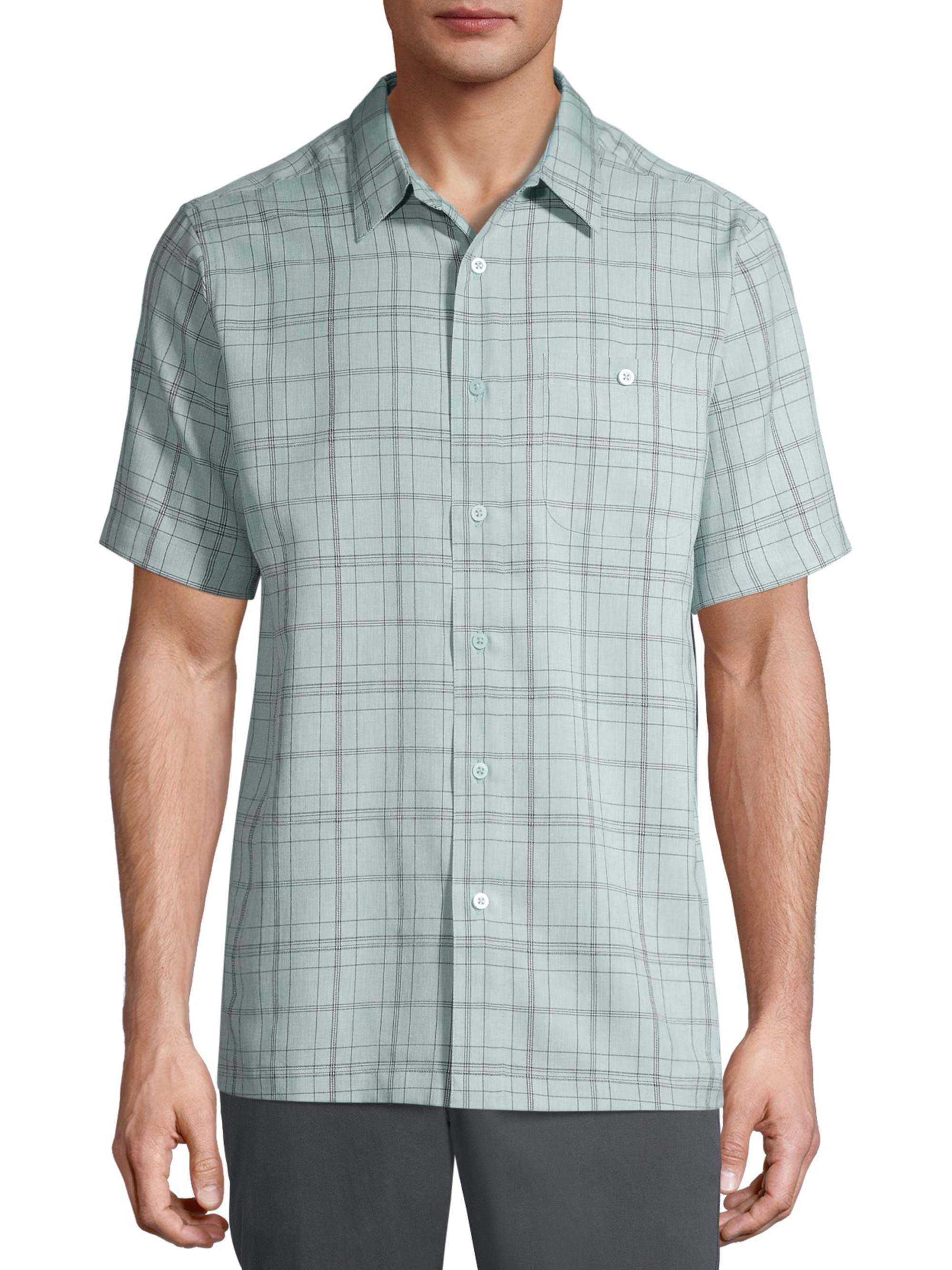 George Classic Fit Polyester Button-Up Shirt - Walmart.com