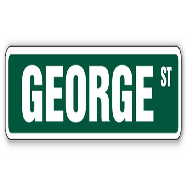 GEORGE Street Sign Childrens Name Room Sign | Indoor/Outdoor | 36" Wide ...
