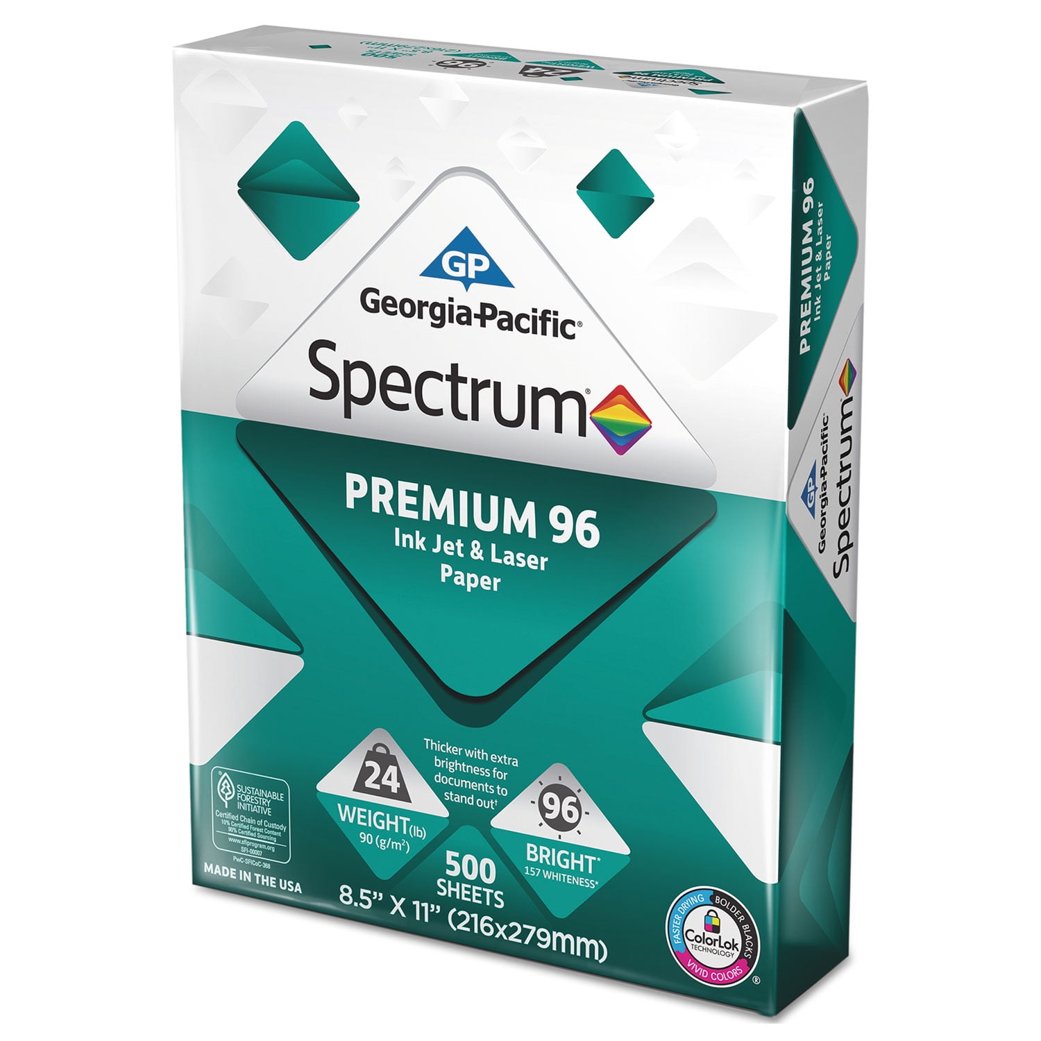 GEORGIA PACIFIC Spectrum Premium 96 Inkjet/Laser Paper 24lb 8 1/2 x 11 ...