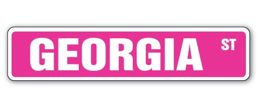 GEORGIA Street Sign Childrens Name Room Sign | Indoor/Outdoor | 36 ...