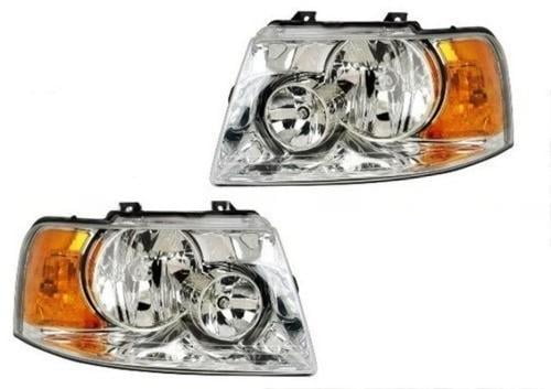 GEORGIE BOY CRUISE MASTER LUXURA 2005 PAIR FRONT HEADLIGHTS HEAD LIGHTS ...