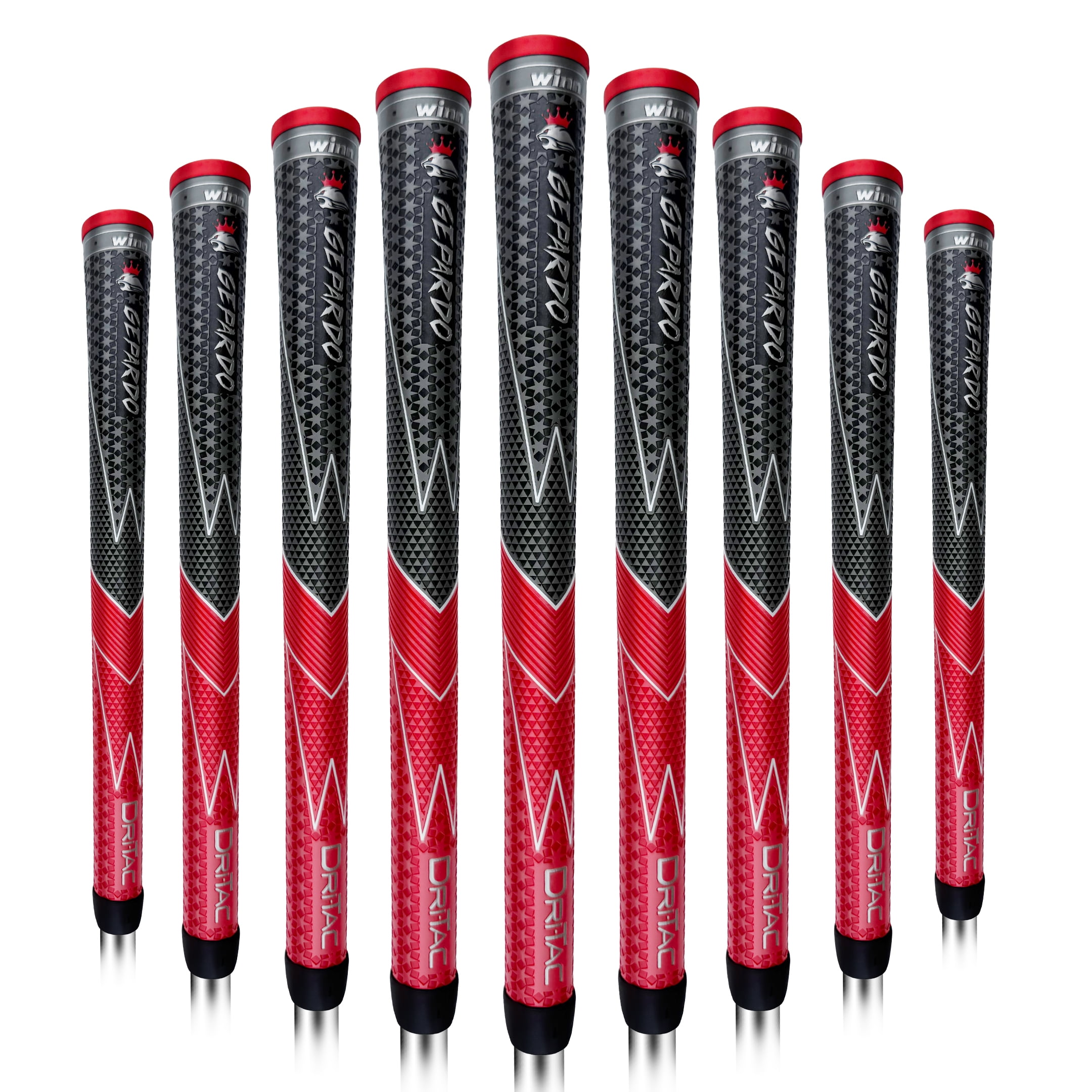 GEPARDO DRI-TAC STANDARD Golf Grip by Winn SET OF 09 Moisture-Wicking ...