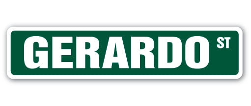GERARDO Street Sign Childrens Name Room Sign | Indoor/Outdoor | 36" Wide - Walmart.com