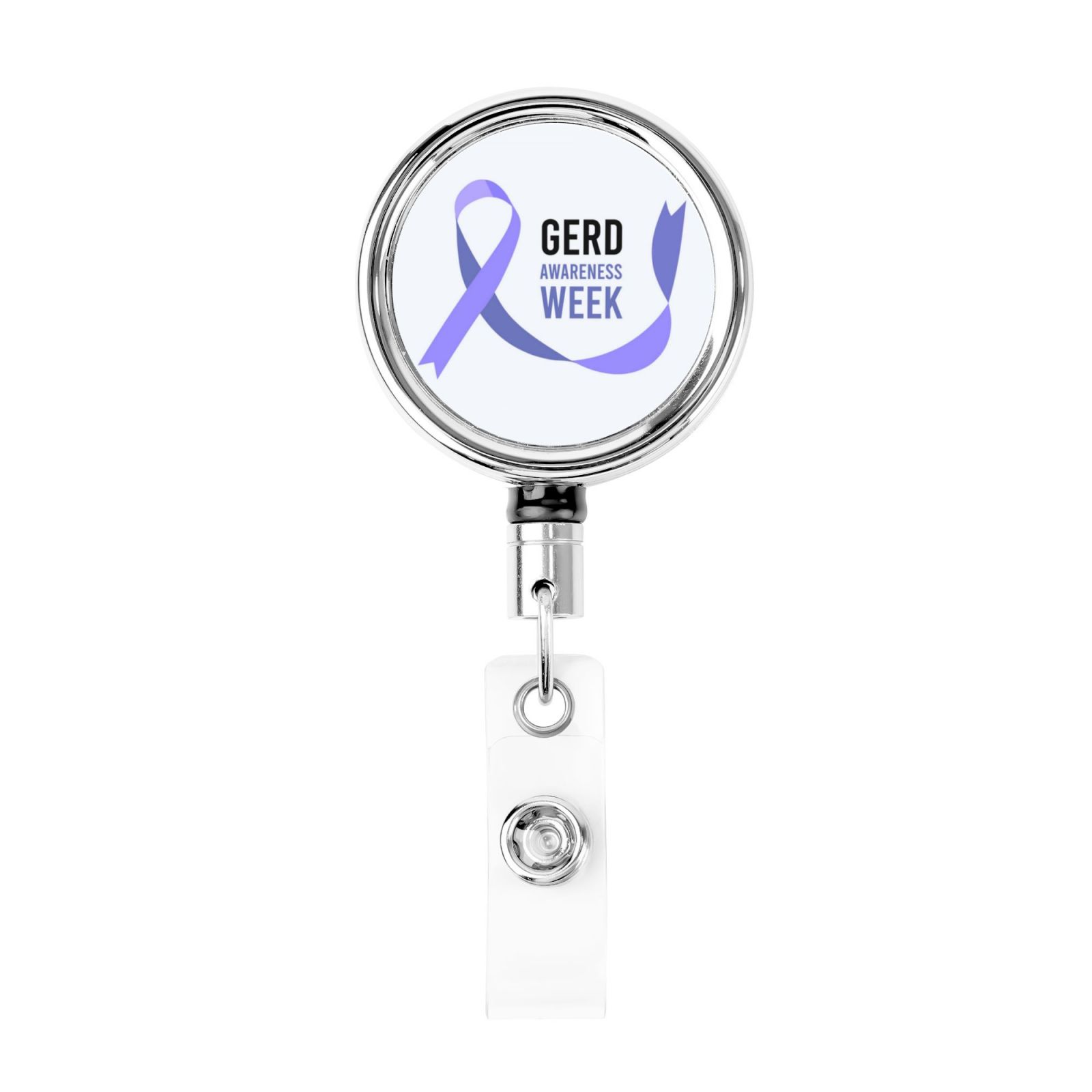 GERD Awareness Week Ribbon Badge Reel Retractable Badge Holder ID Card ...
