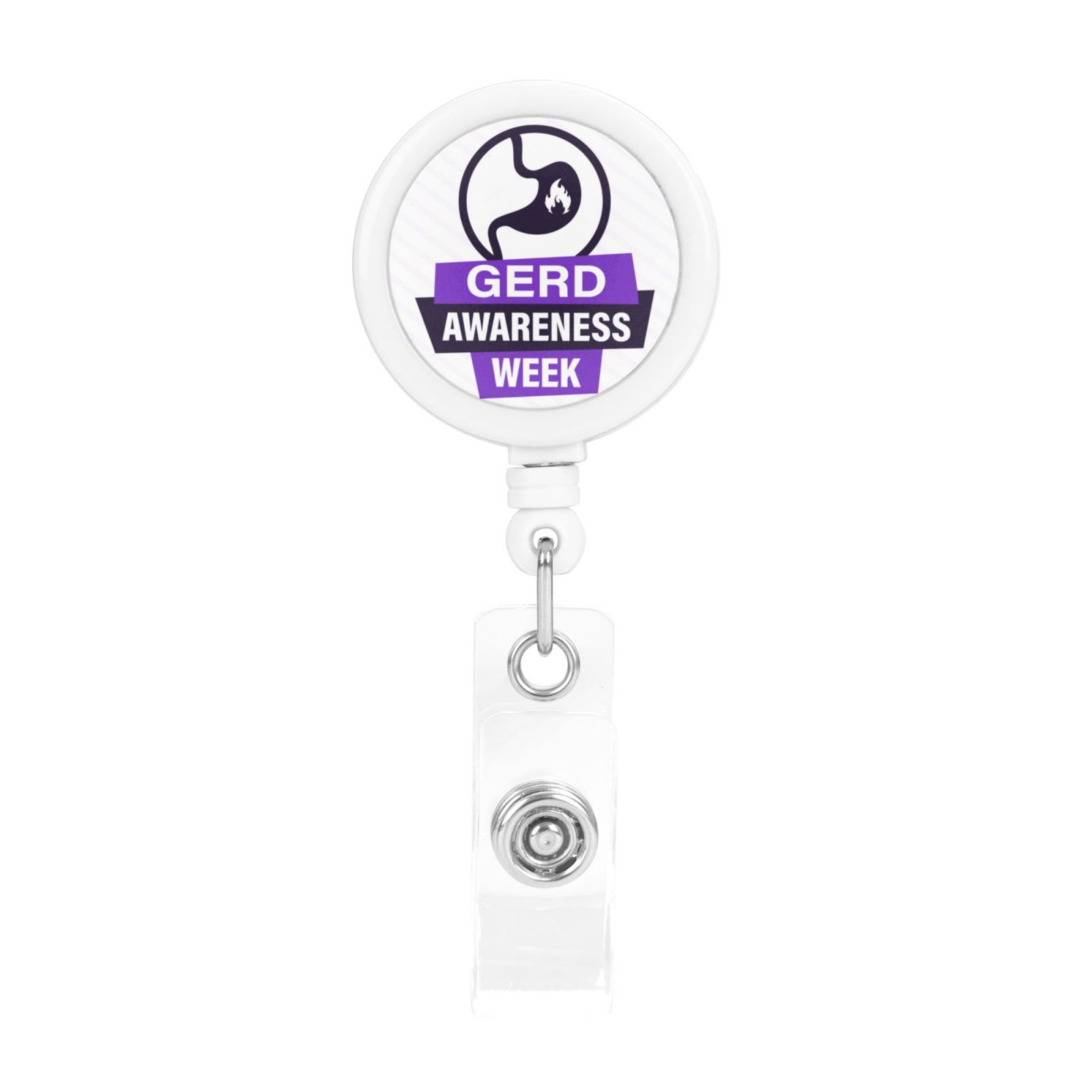 GERD Awareness Week Ribbon Badge Reel Retractable Badge Holder ID Card ...