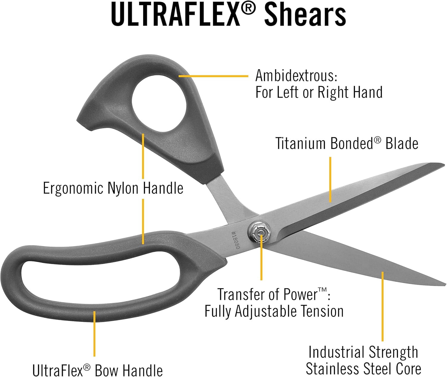 GEREMF-18080 9-Inch Bent Titanium Bonded Adjustable Tension Shears with ...