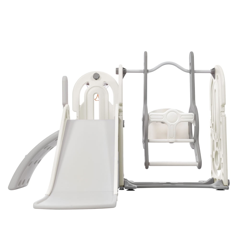 GERI 5-in-1 Toddler Slide, Indoor Climber Slide and Swing Set for Kids ...