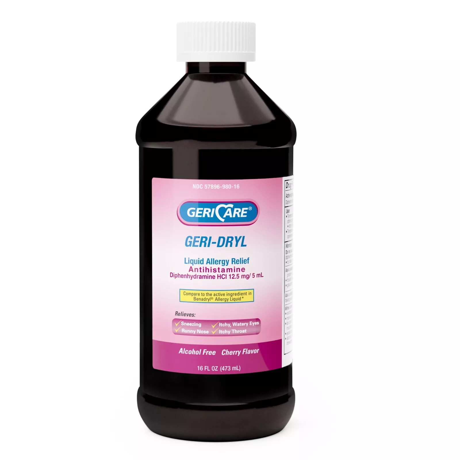 GeriCare Geri-Dryl Diphenhydramine Antihistamine Liquid Allergy Relief ...