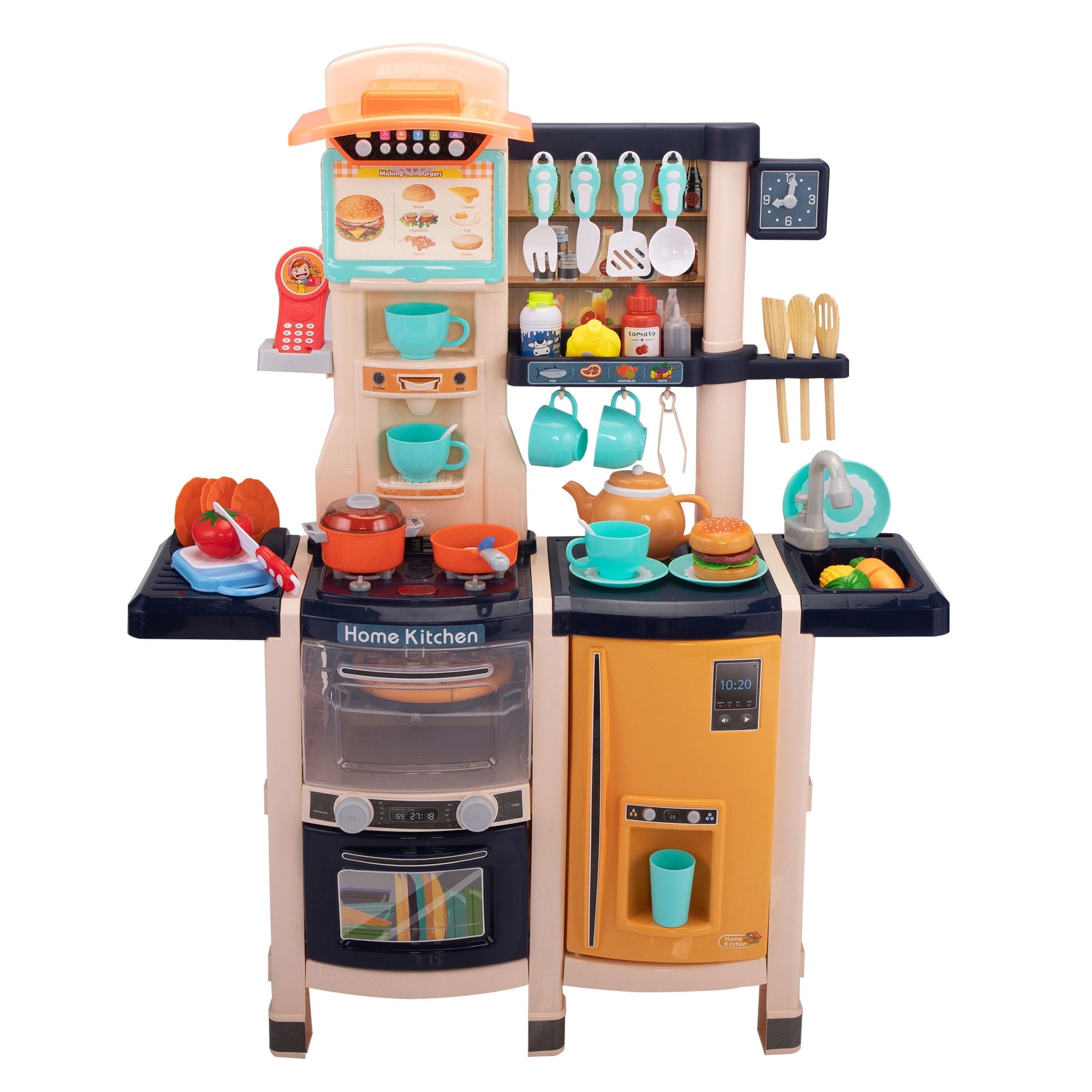 GERI Play Kitchen- Kitchen Playset Pretend Food - Toy Accessories Set w ...