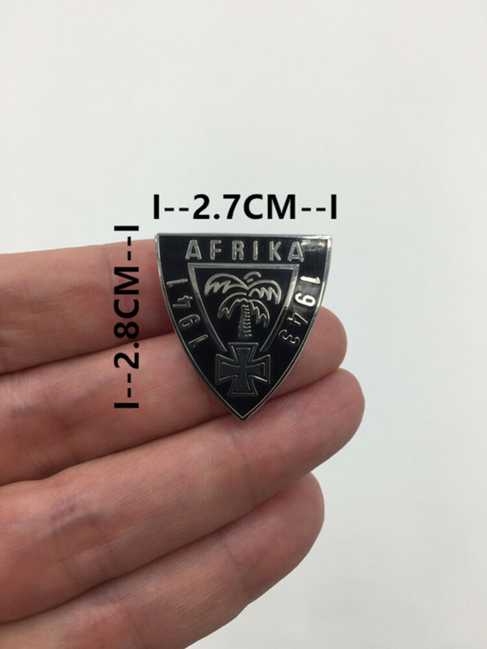 GERMAN 1941 1943 DAK AFRIKA KORPS PALM TREE CROSS PIN COCKADE Badge ...