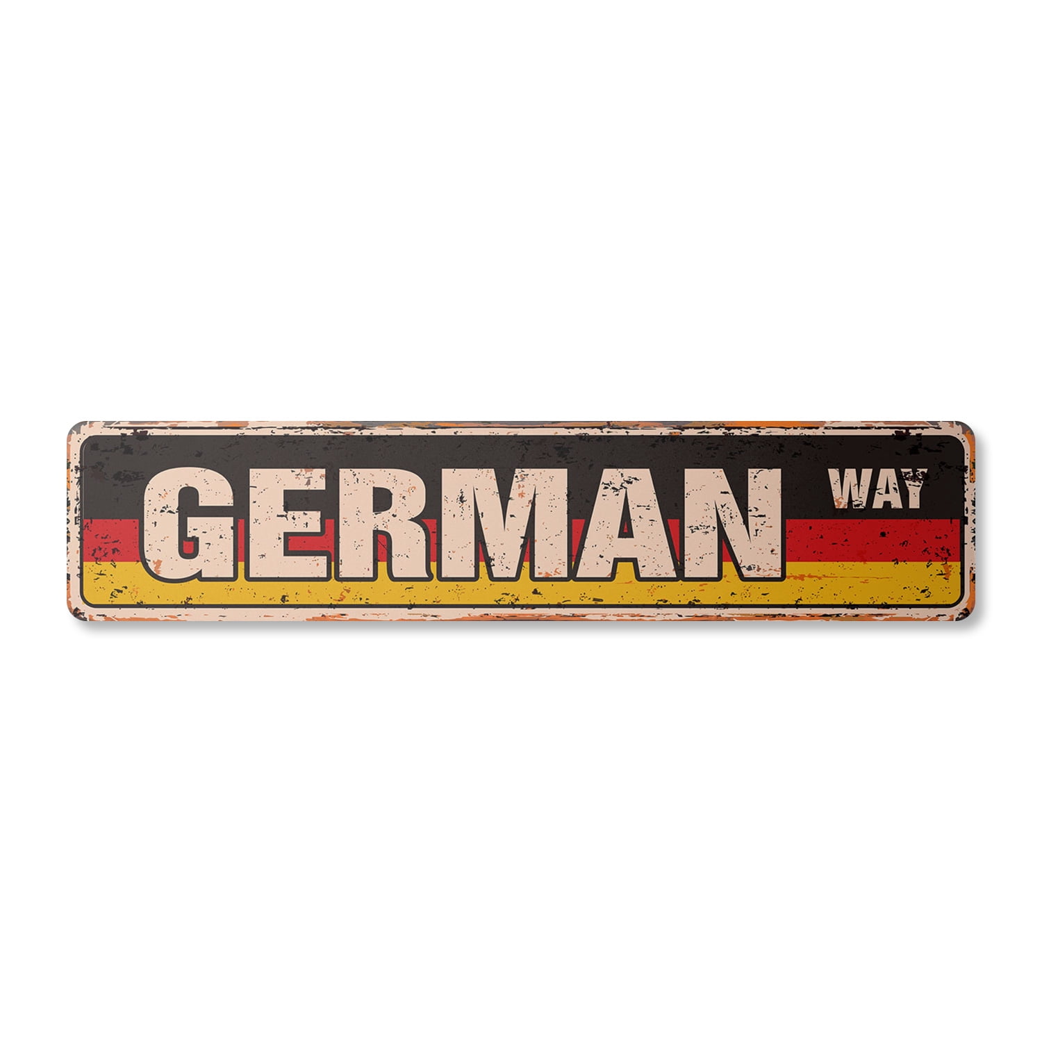 GERMAN FLAG Vintage Aluminum Street Sign germany national nation pride ...