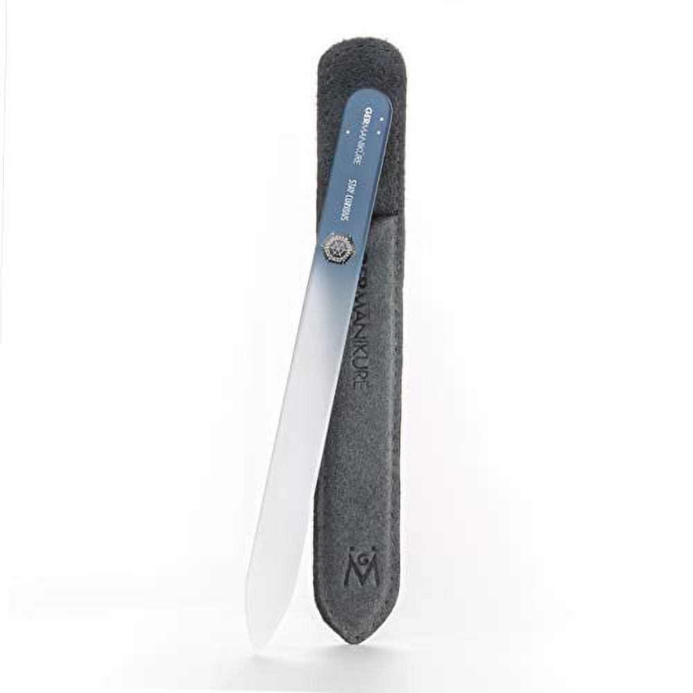 GERMANIKURE Mantra Glass Nail File in Suede Case, Ethically Made in ...