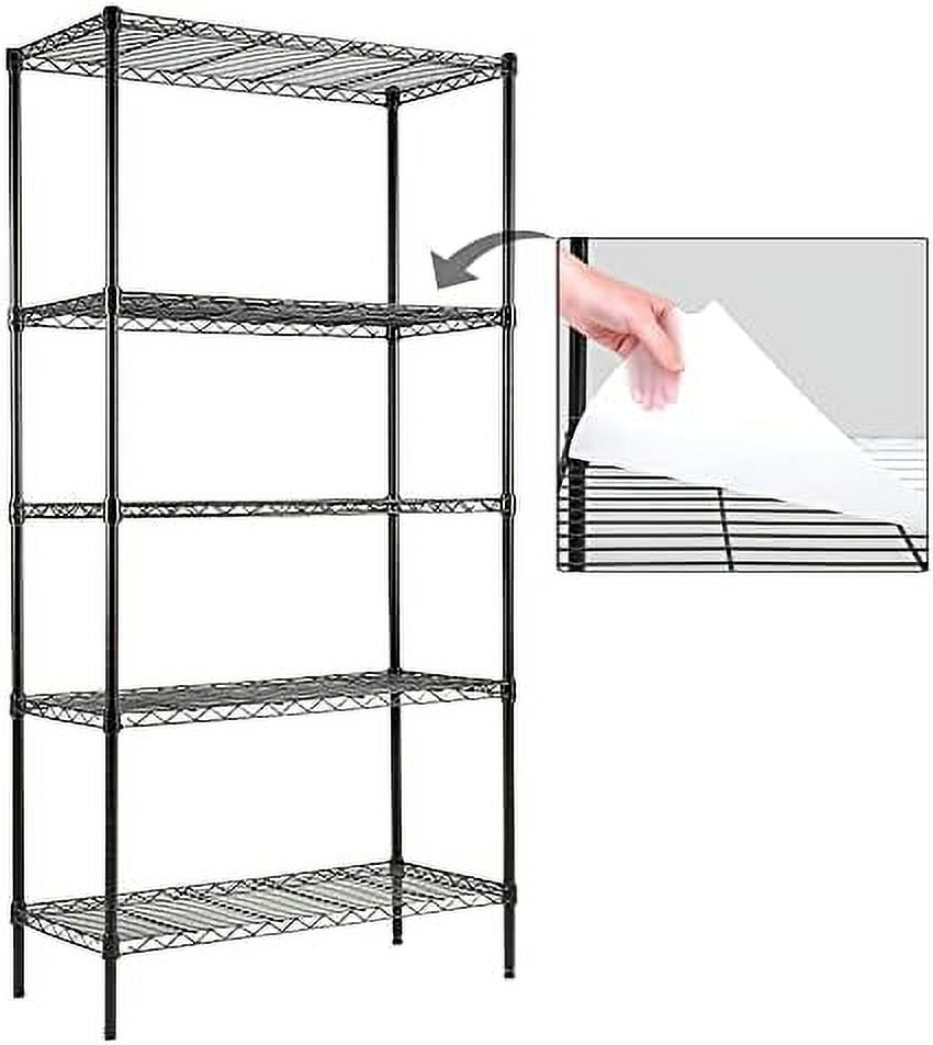 GEROBOOM 4- Shelving Unit with Liners Set of 4 Adjustable Metal Wire ...