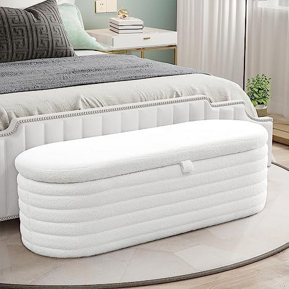 Geroboom 45 5 Ottoman Bench For Bedroom End Of Bed Upholstered Boucle