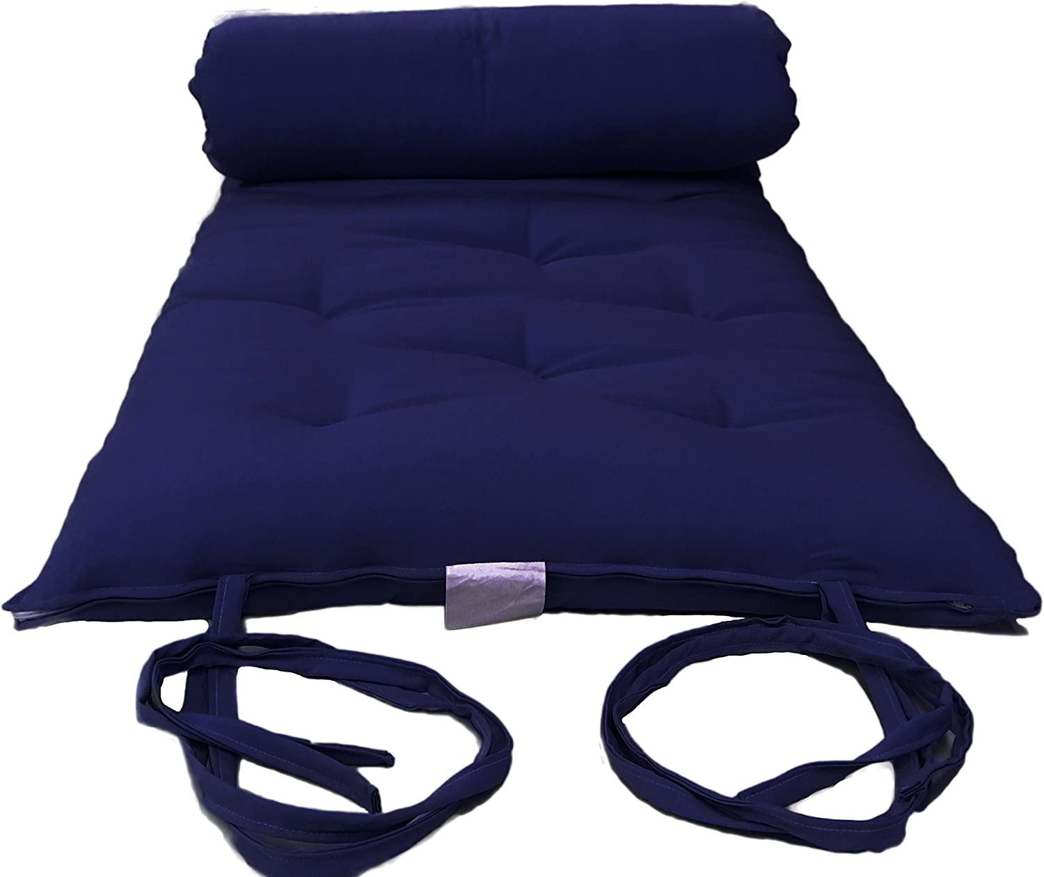 GEROBOOM Queen Size Navy Traditional Japanese Floor Futon Foldable ...