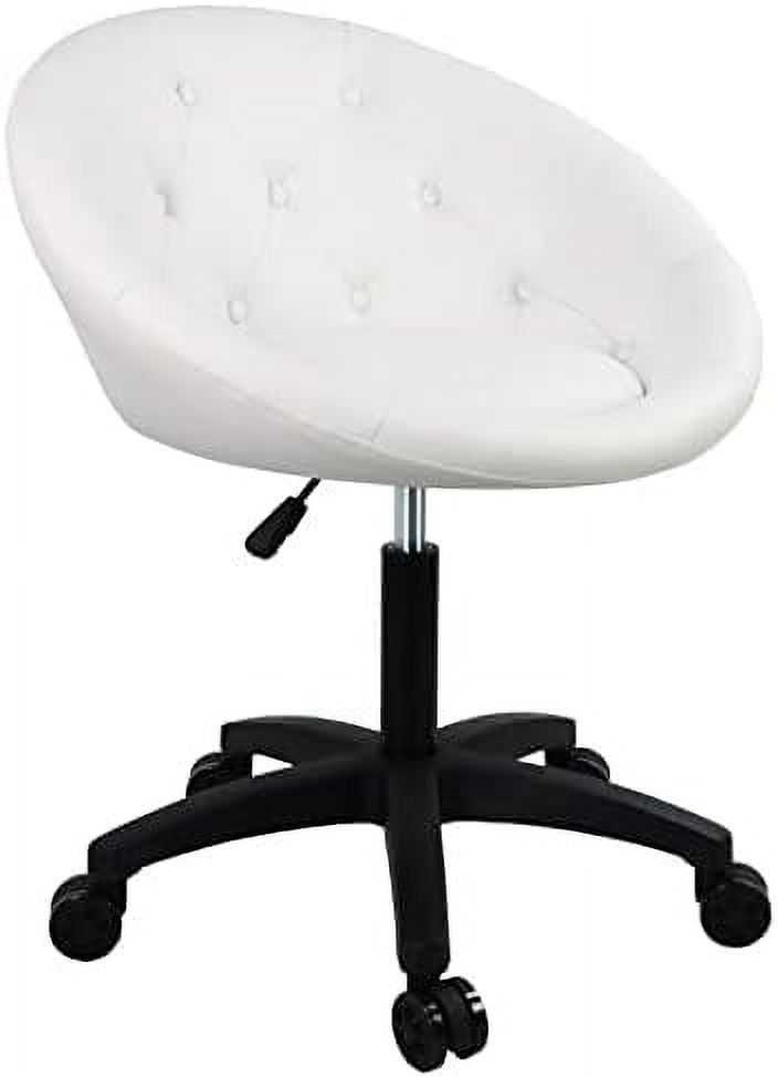GEROBOOM Rolling Vanity Chair with Wheels for Room Height Adjustable ...