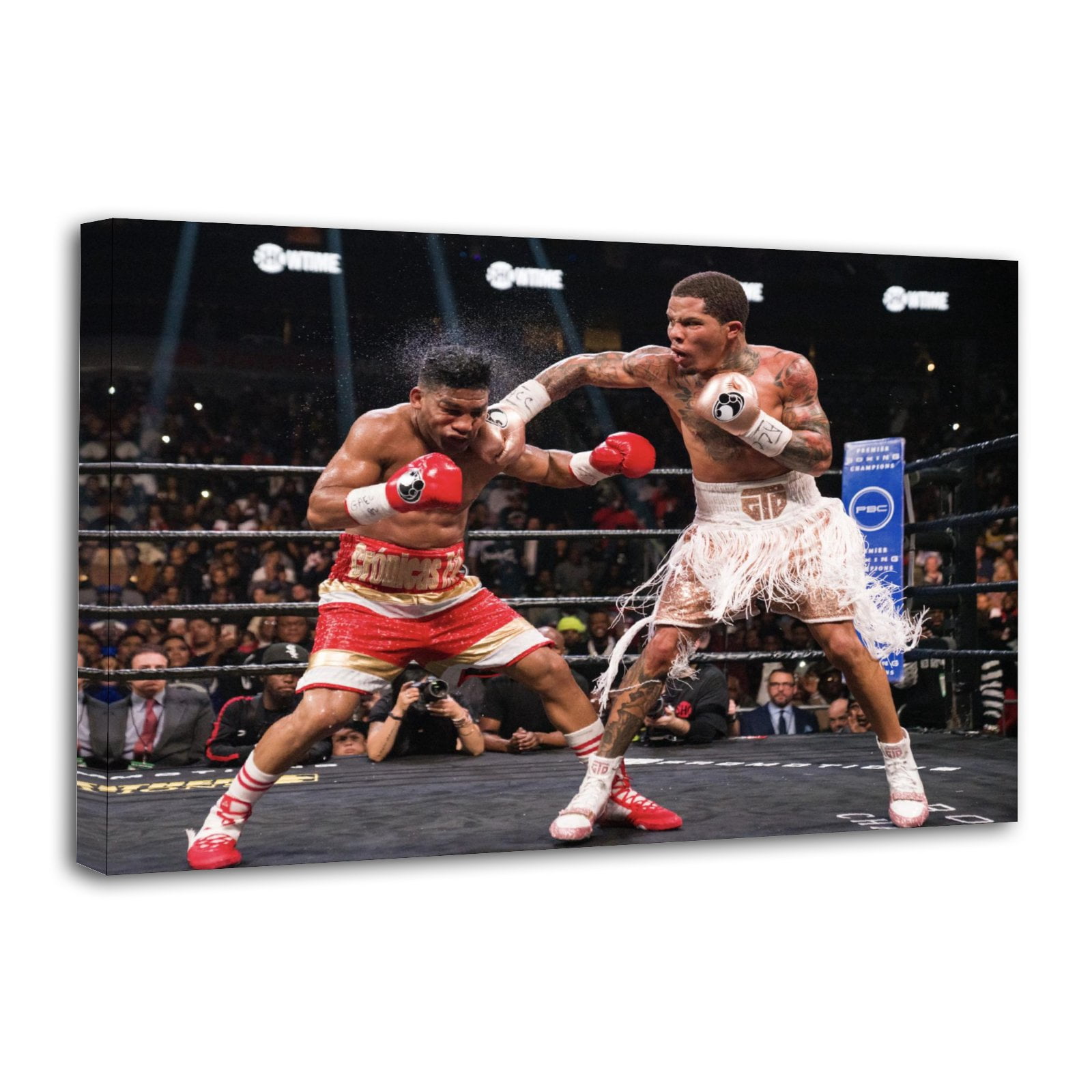 GERVONTA DAVIS VS. YURIORKIS GAMBOA Boxing Painting On Canvas Wall Art ...