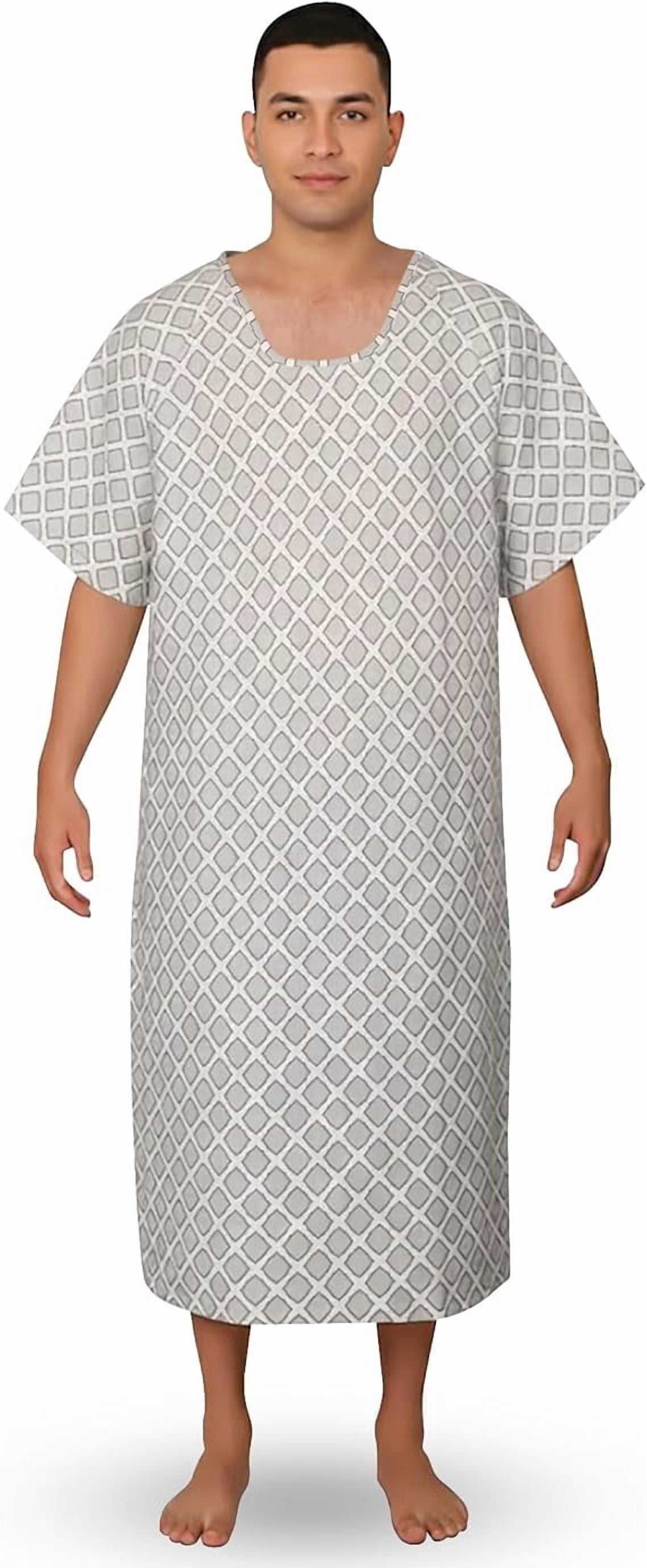 GERVRA Reusable Hospital Gown 1-Pack - Soft Breathable Patient Gowns ...
