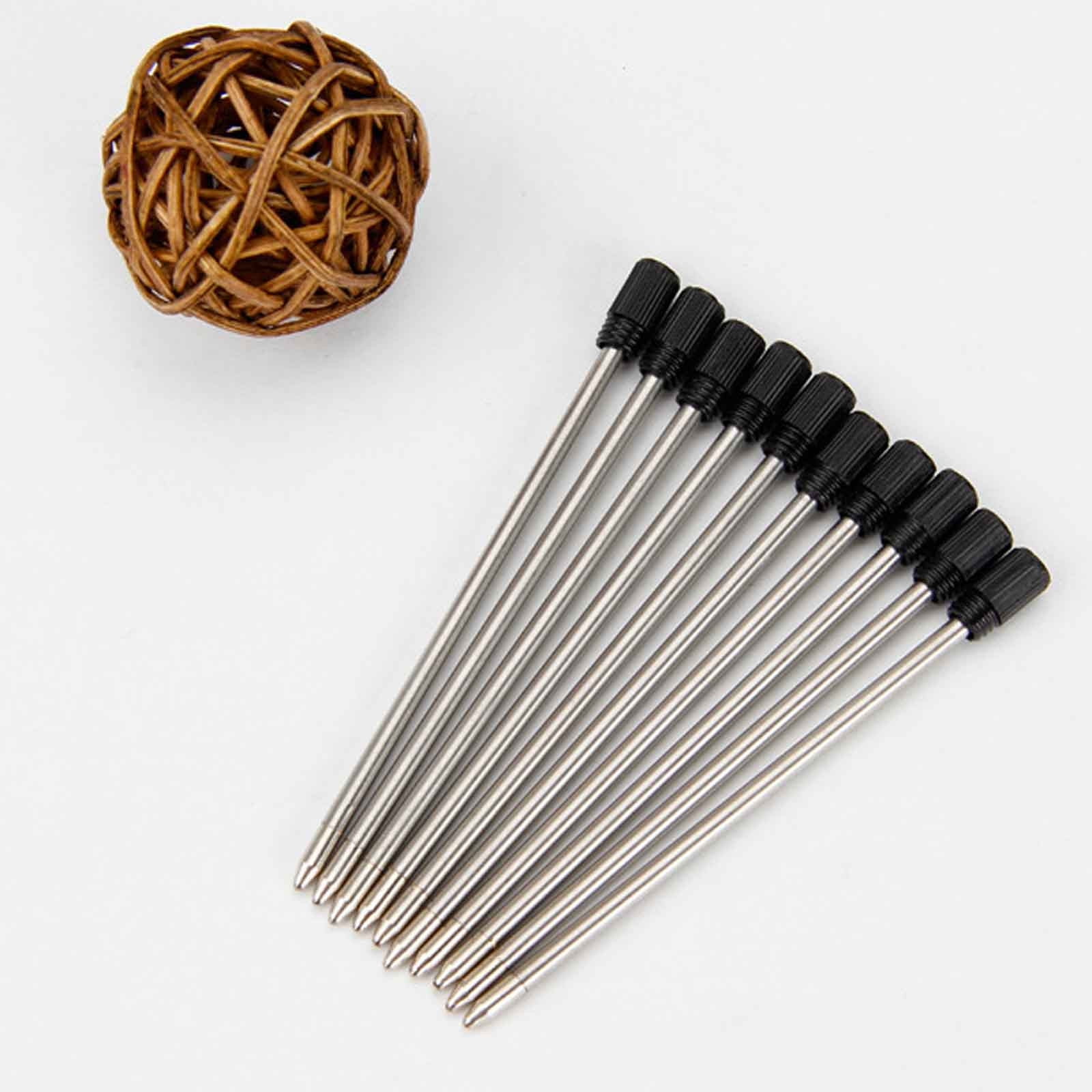 GERsome 10 Pieces Replaceable Ballpoint Pen Refills Metal Pen Ink ...