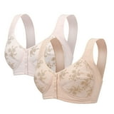 GERsome 2PCS Bras for Older Women Comfortable Convenient Front Closure ...