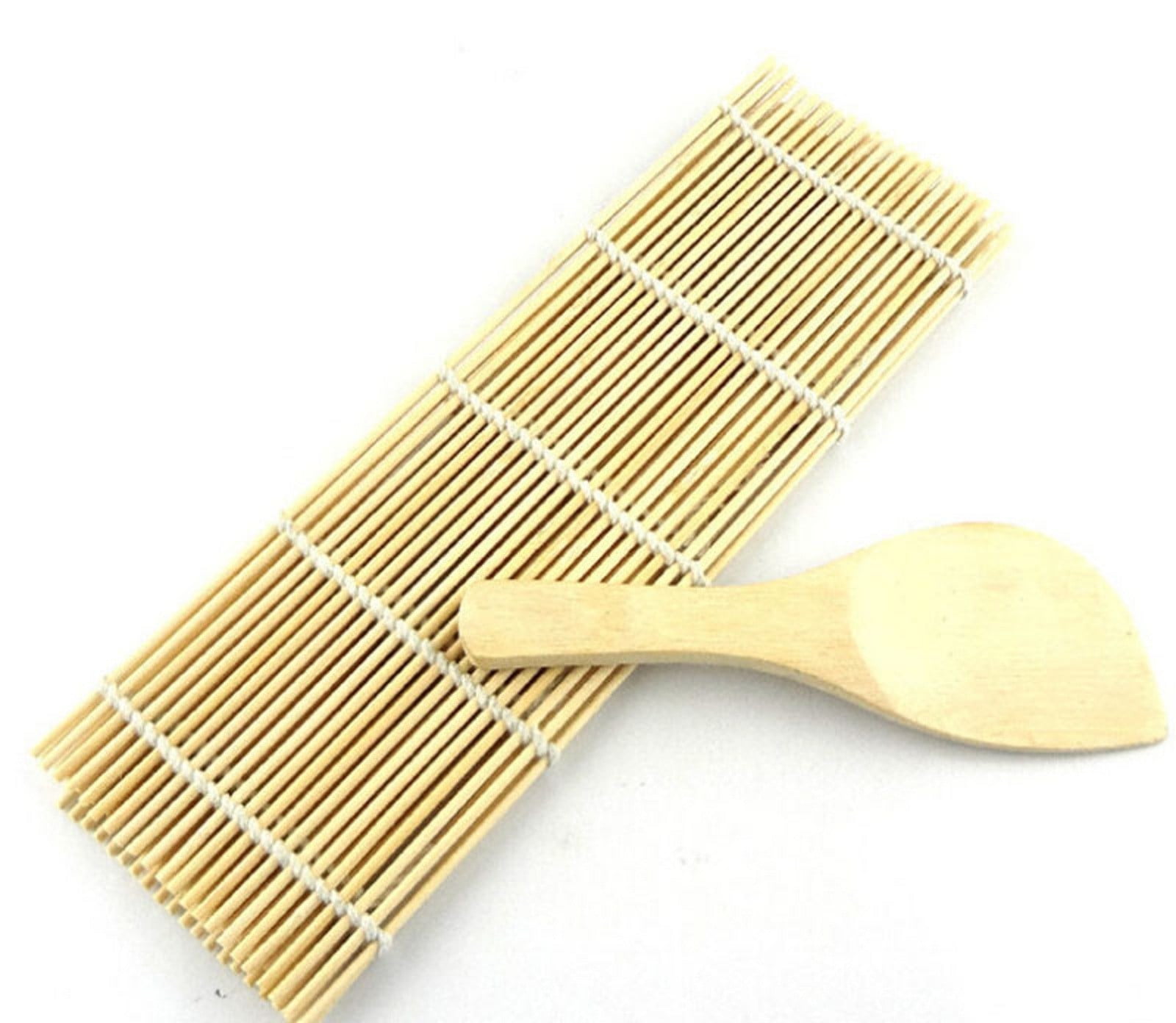 GERsome 2Pcs Sushi Making Kit Bamboo Sushi Roller Mat Natural Bamboo ...