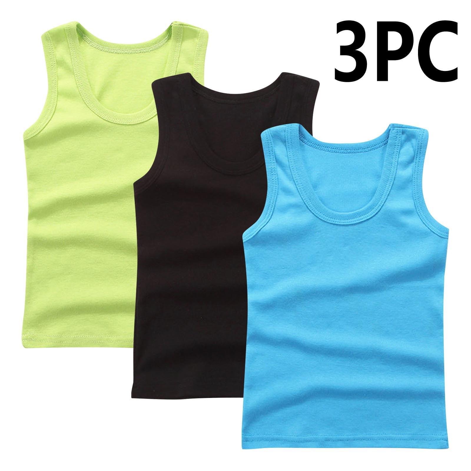 GERsome 3 Pack Girls and Boys' Tank Undershirt Sleeveless Tank Tops ...