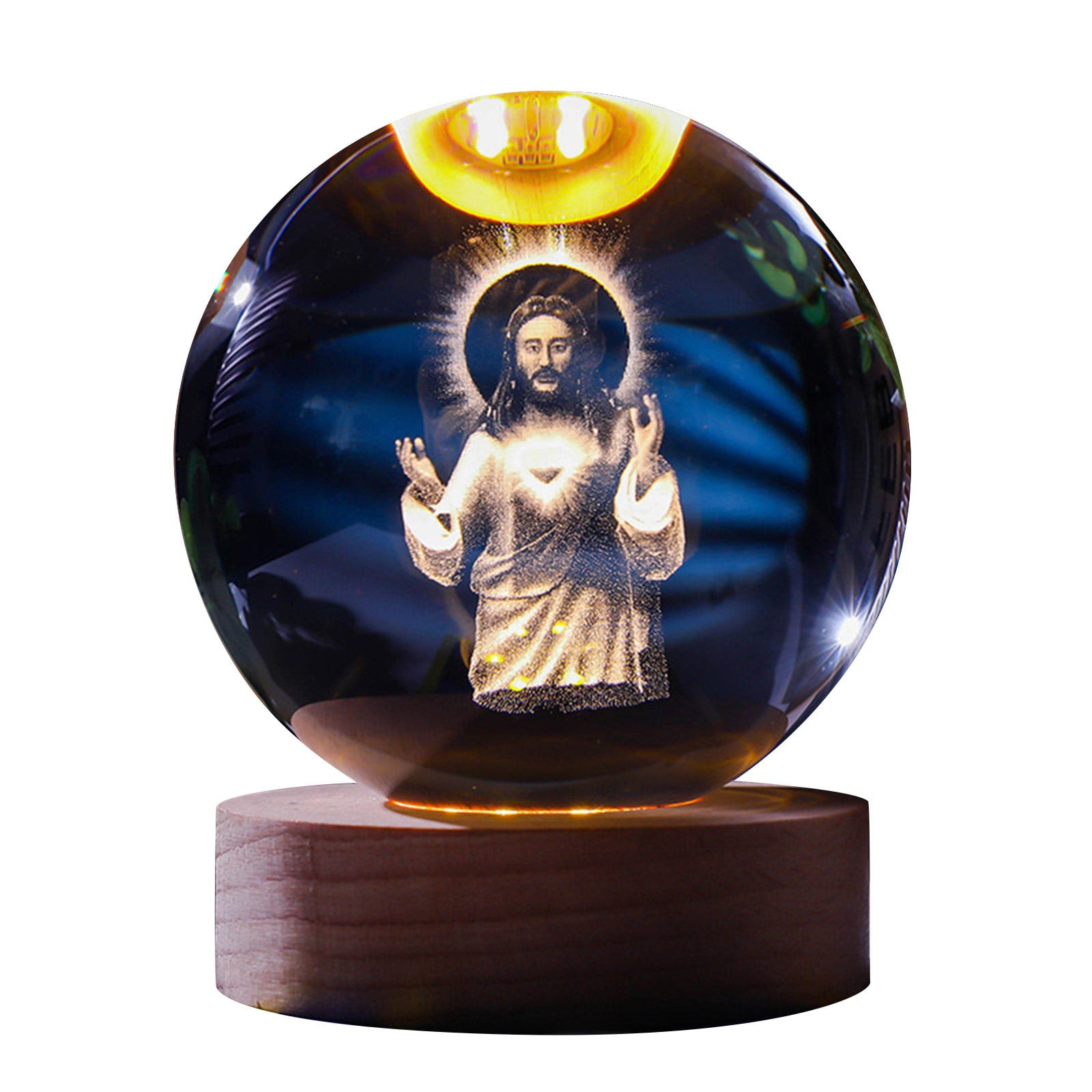 GERsome 3D Crystal Engraved Nativity Scene Figurines Gifts for ...