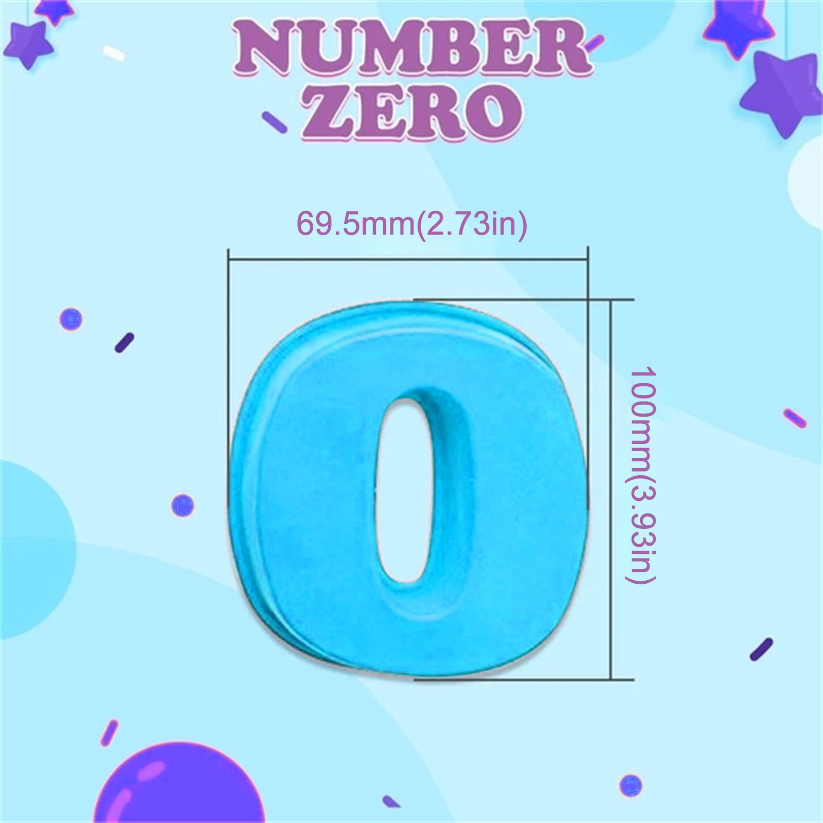 GERsome 4 Inch Number Moulds Baking Forms Silicone Number Mold Cake Pan ...