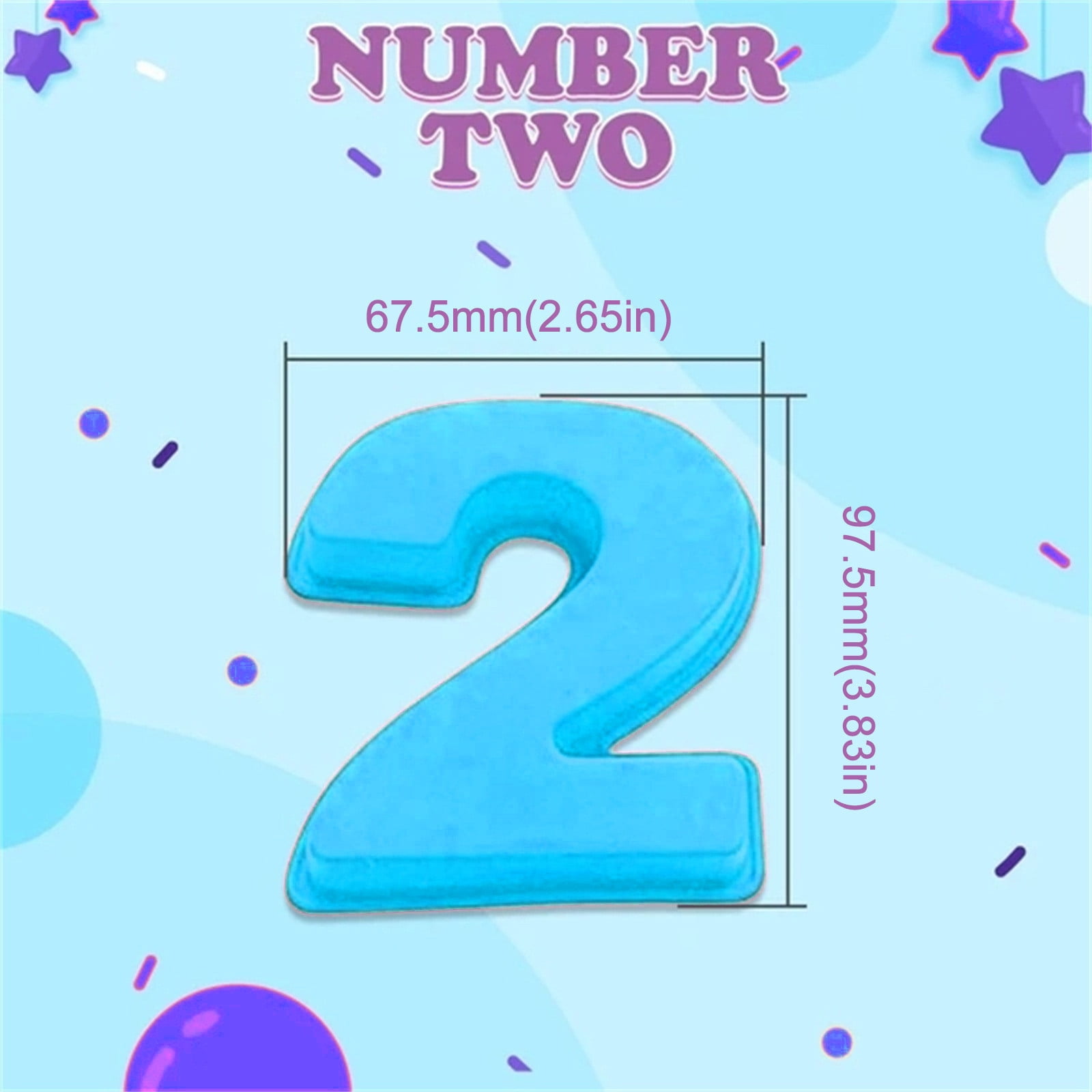 GERsome 4 Inch Number Moulds Baking Forms Silicone Number Mold Cake Pan ...