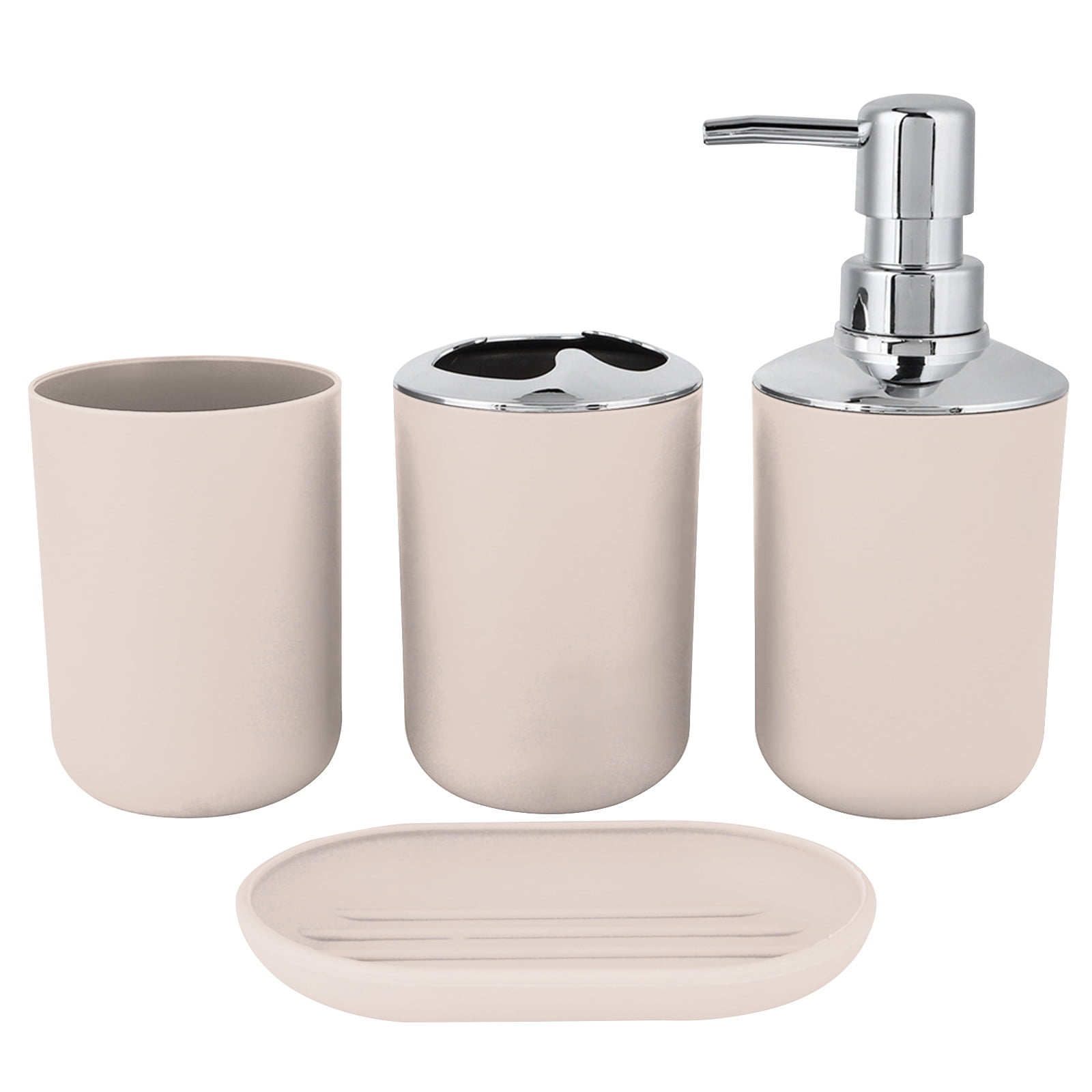 GERsome 4 Piece Bathroom Accessory Set, Includes Soap Dispenser Pump ...