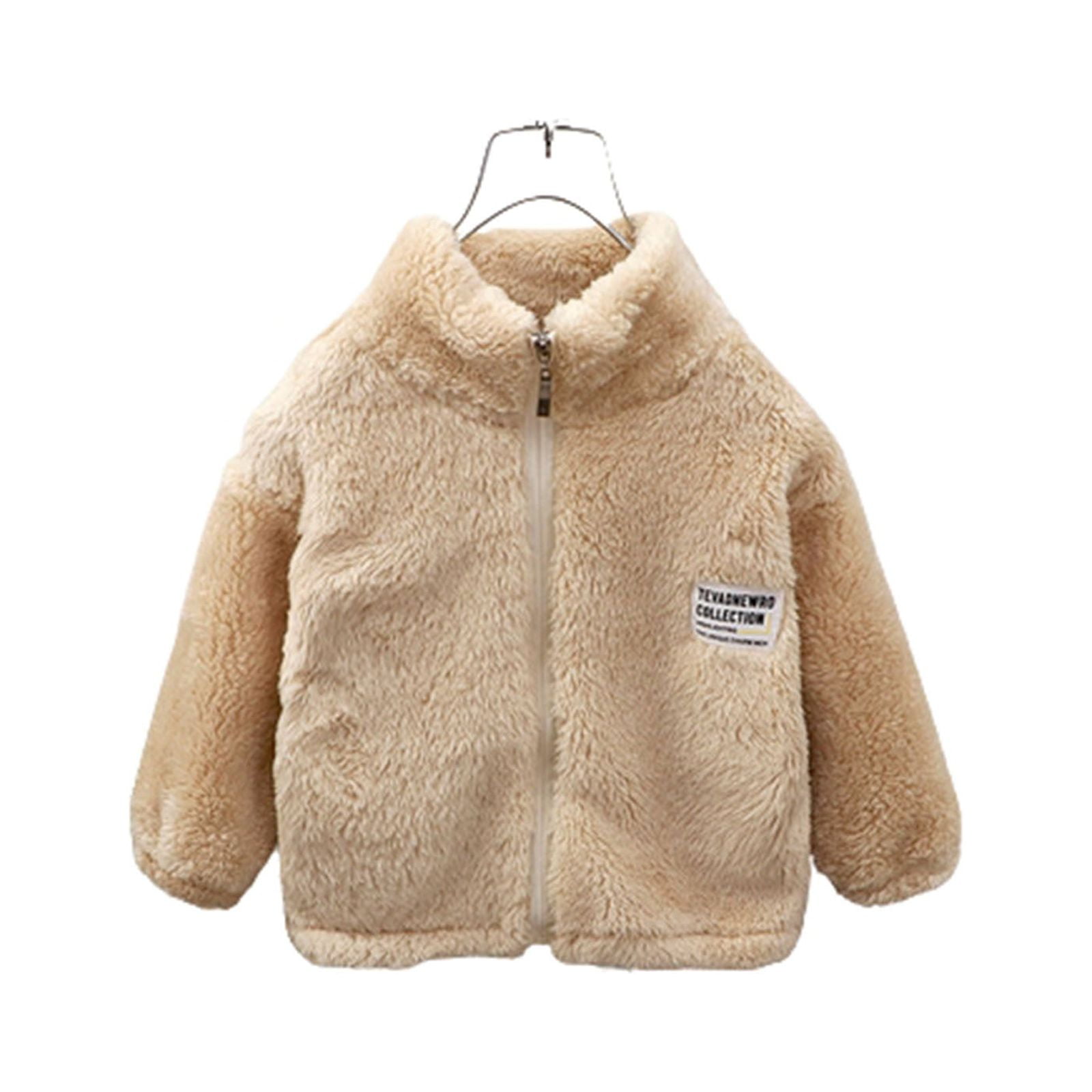 GERsome Boys Girls Sherpa Fleece Coats Long Sleeve Full Zip Kids Jacket ...