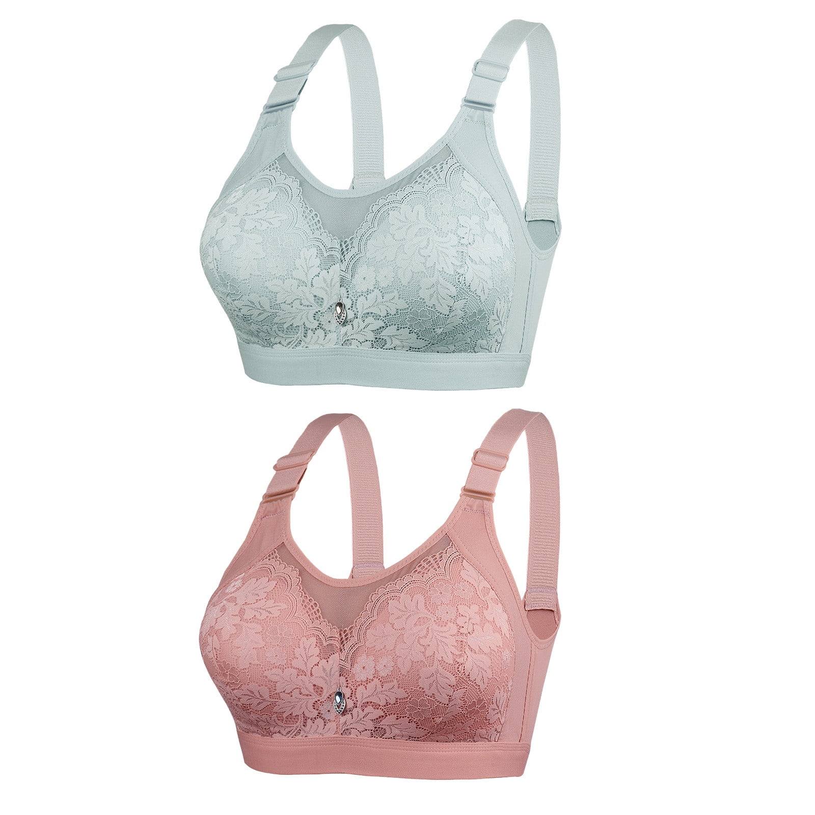 GERsome Bras for Women Lace Floral Sexy Underwire Full Coverage Plus ...