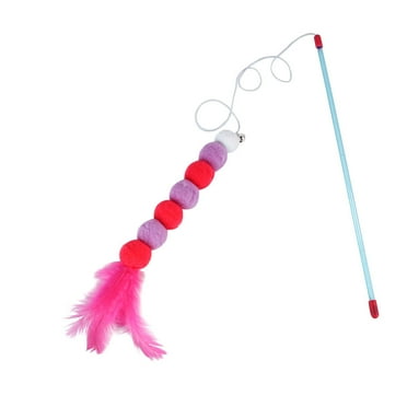 Qoosea 15-Piece Multipack Cat Feather Toys: 2 Extendable Wands and 13 ...