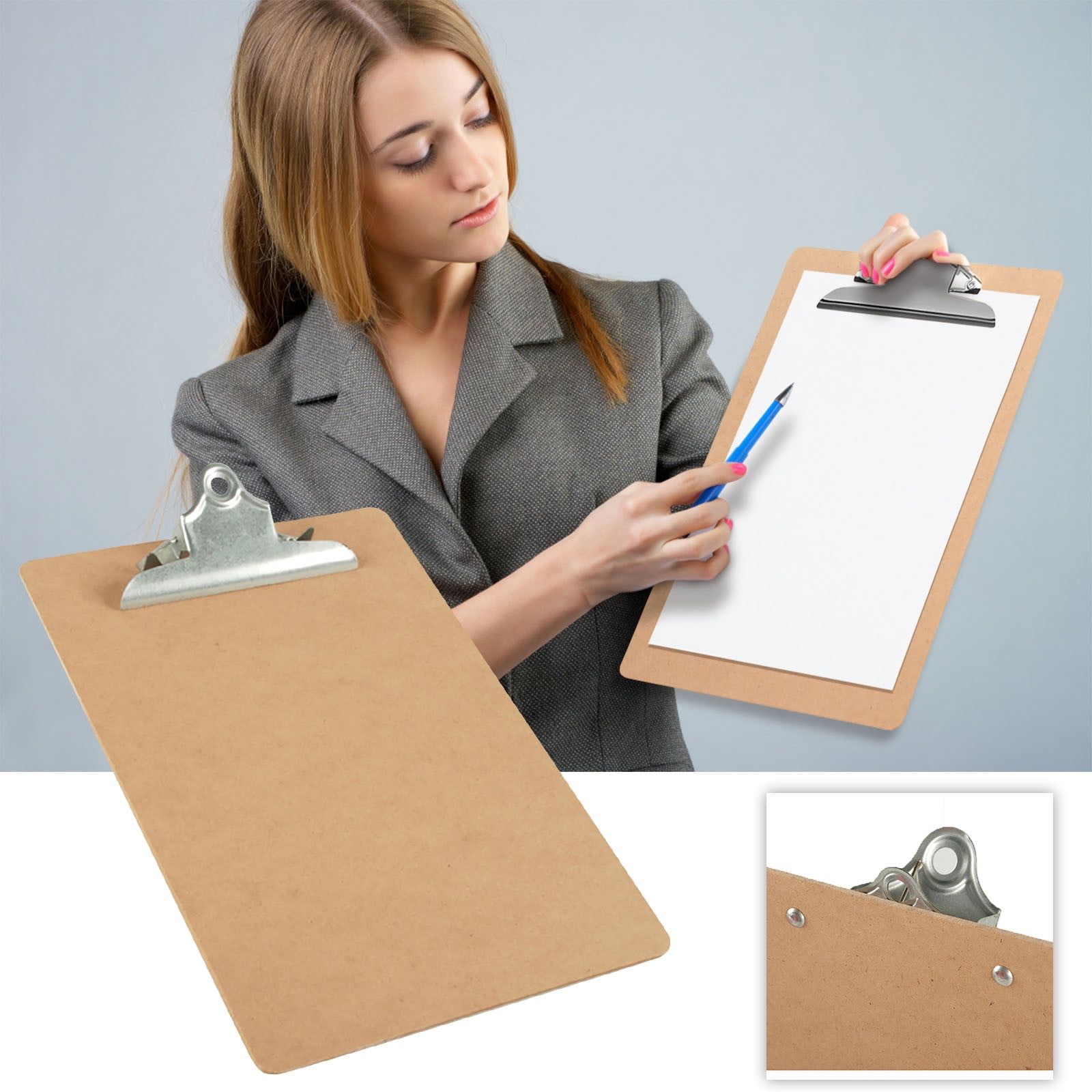 GERsome Clipboards, ECO Friendly Durable Wooden 9"x12" Hardboard ...