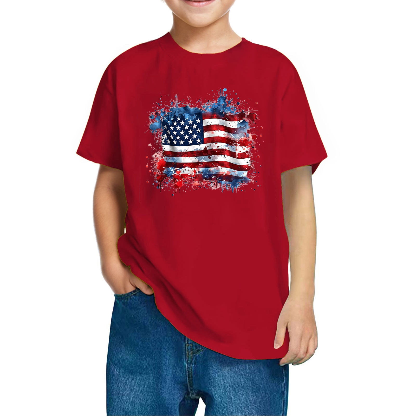 GERsome Girls American Flag Patriotic T Shirts 4th of July Short Sleeve ...