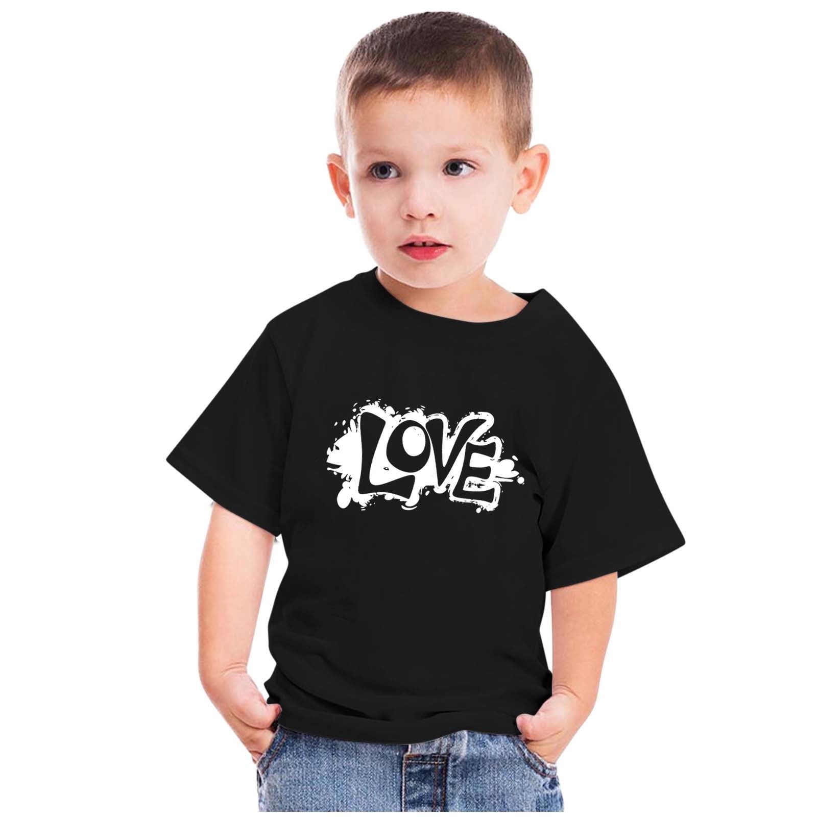 GERsome Kids T-Shirts Cotton Short Sleeves 1 Pack Cute Graphic Boys ...