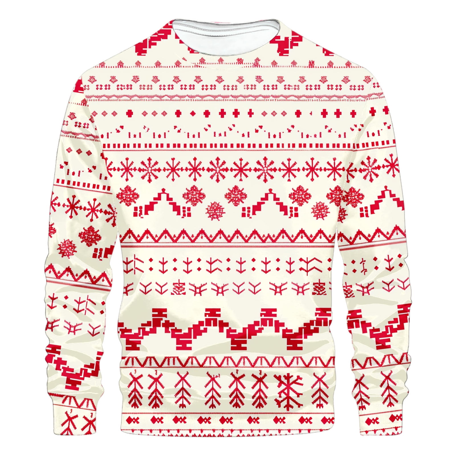 GERsome Men's Crewneck Sweatshirt, 3D Santa Claus Graphic Long Sleeve ...