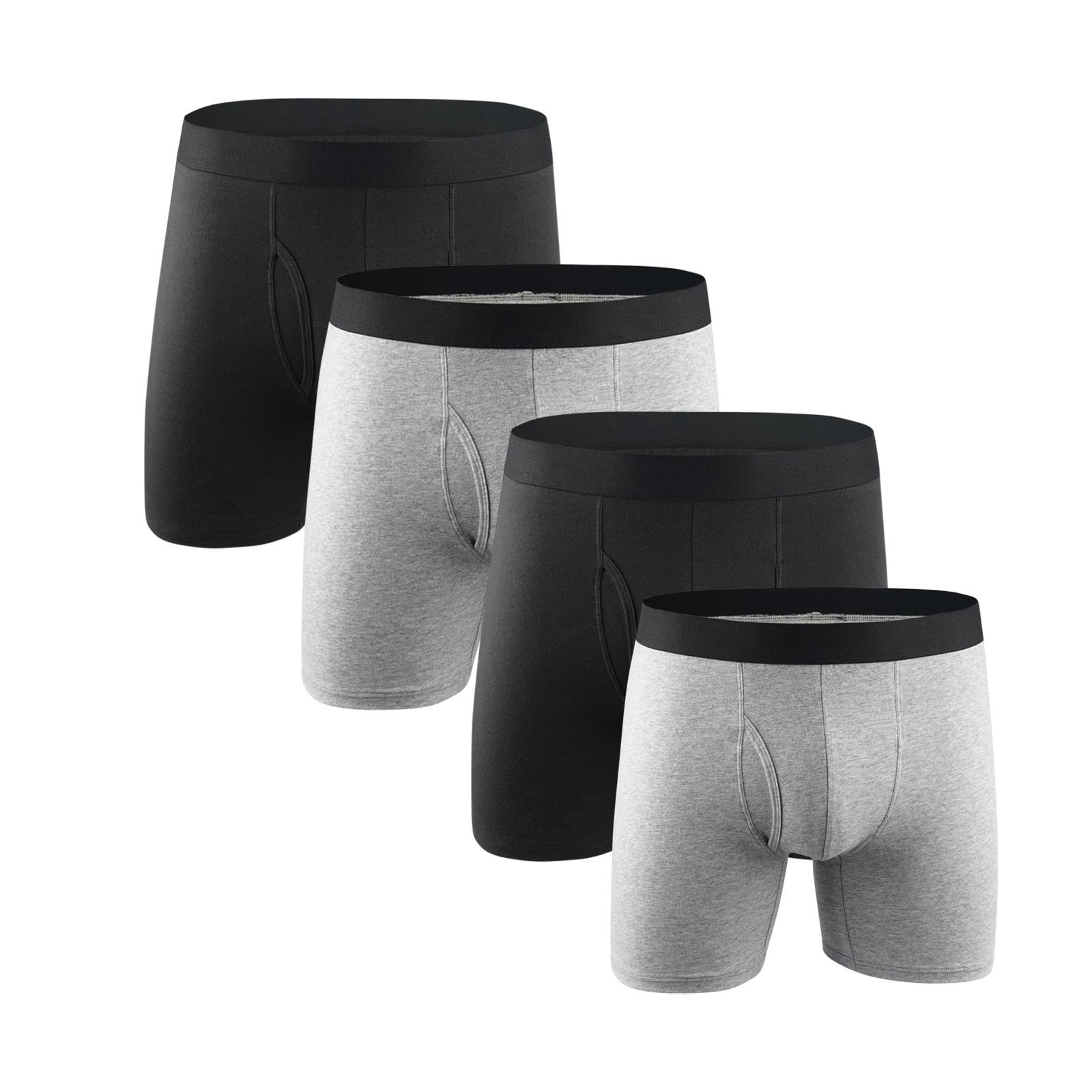 GERsome Men's Underwear Boxer Briefs 4-Pack Breathable and Soft ...