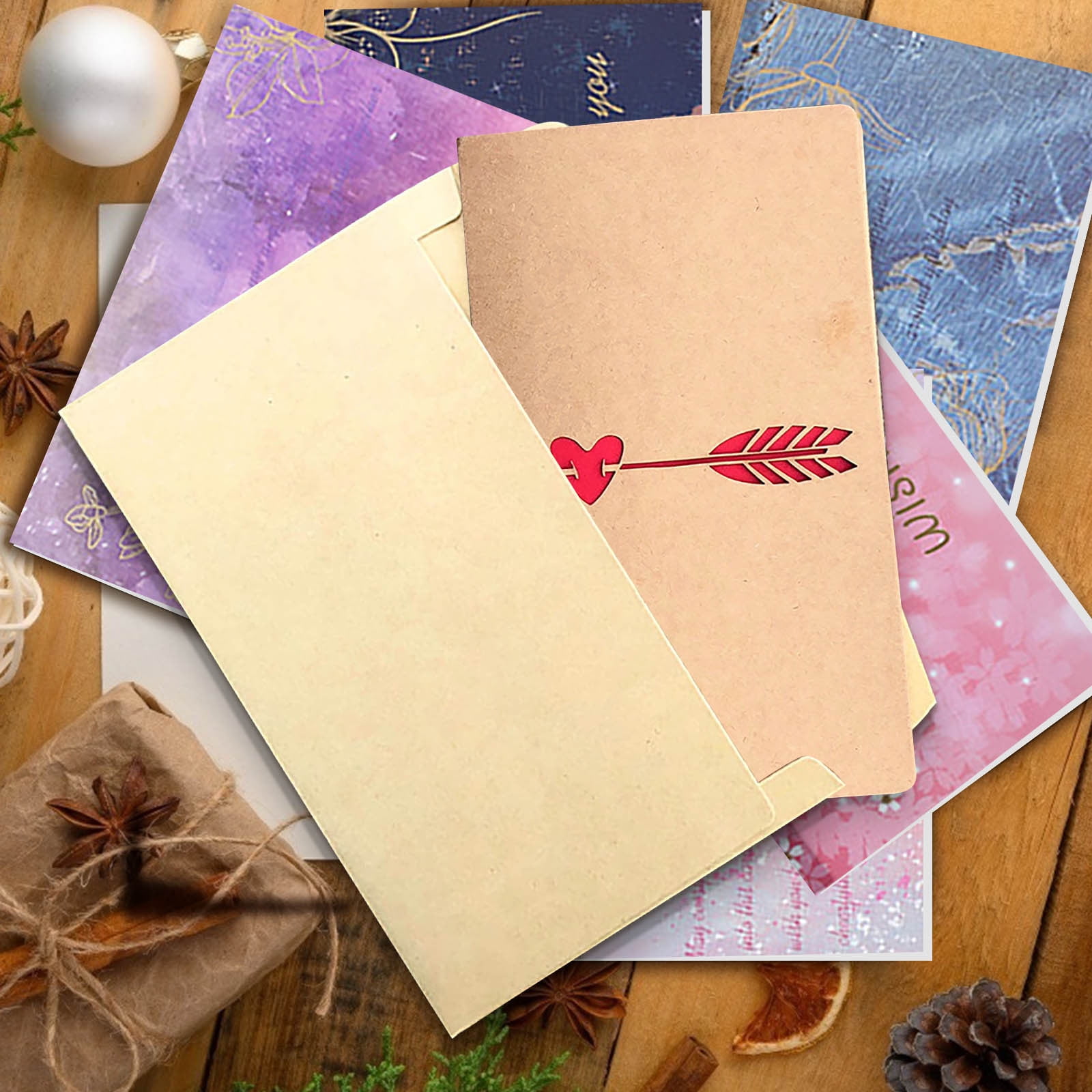 GERsome Mother's Day Greeting Cards,Brown Retro Kraft Paper Envelopes ...