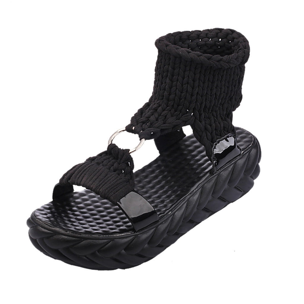 GERsome Open Toe Sandals for Women, Round Flat, Breathable Recycled ...