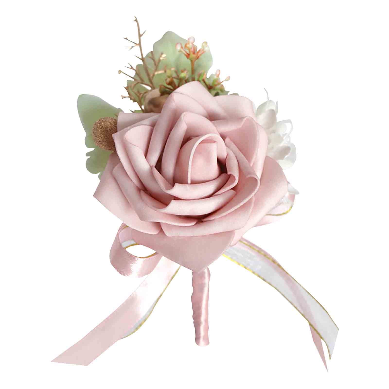 GERsome Rose Wristband Girl Bridesmaid Wedding Wrist Corsage Party Prom ...