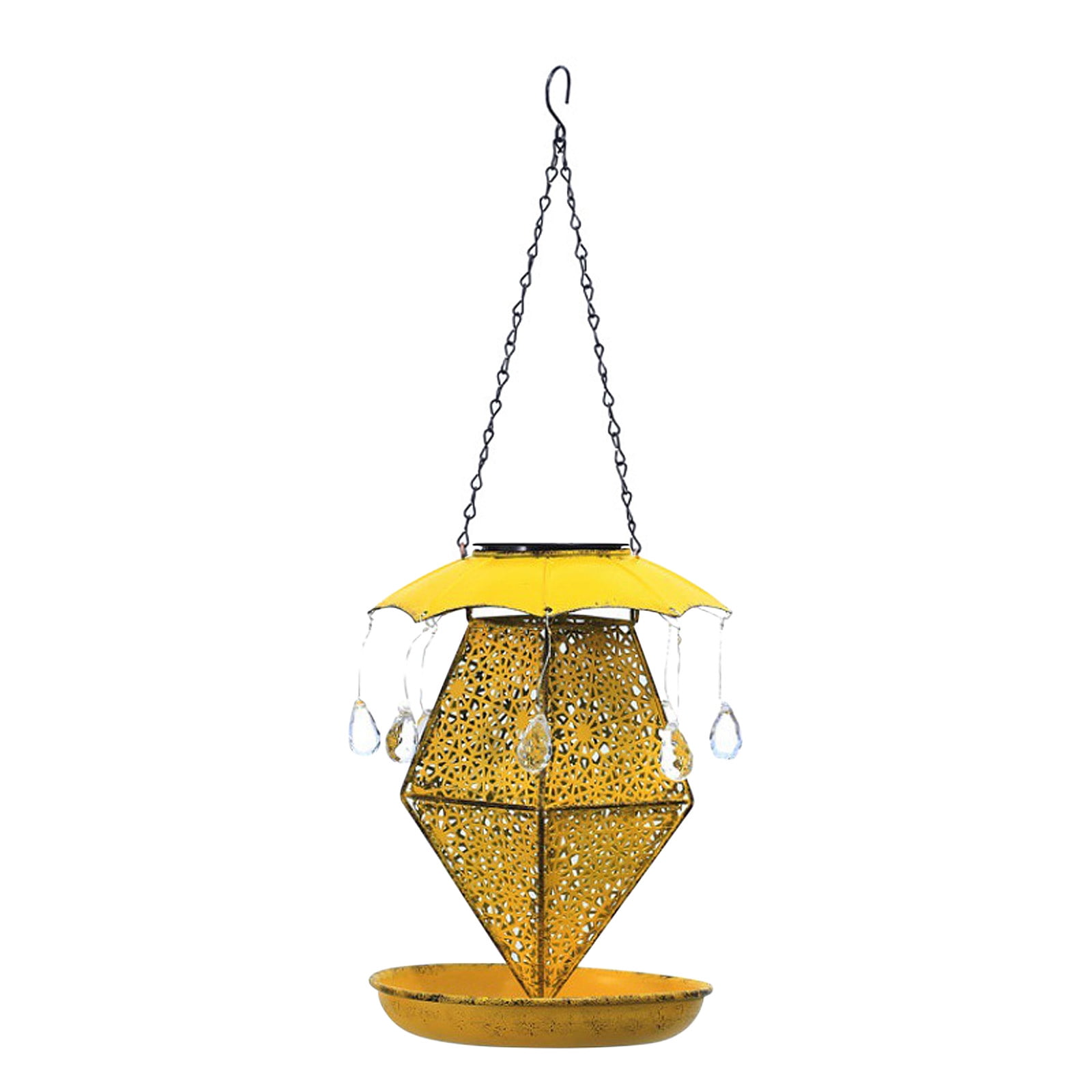 GERsome Solar Bird Feeder for Outdoors Hanging Waterproof Metal Outside ...