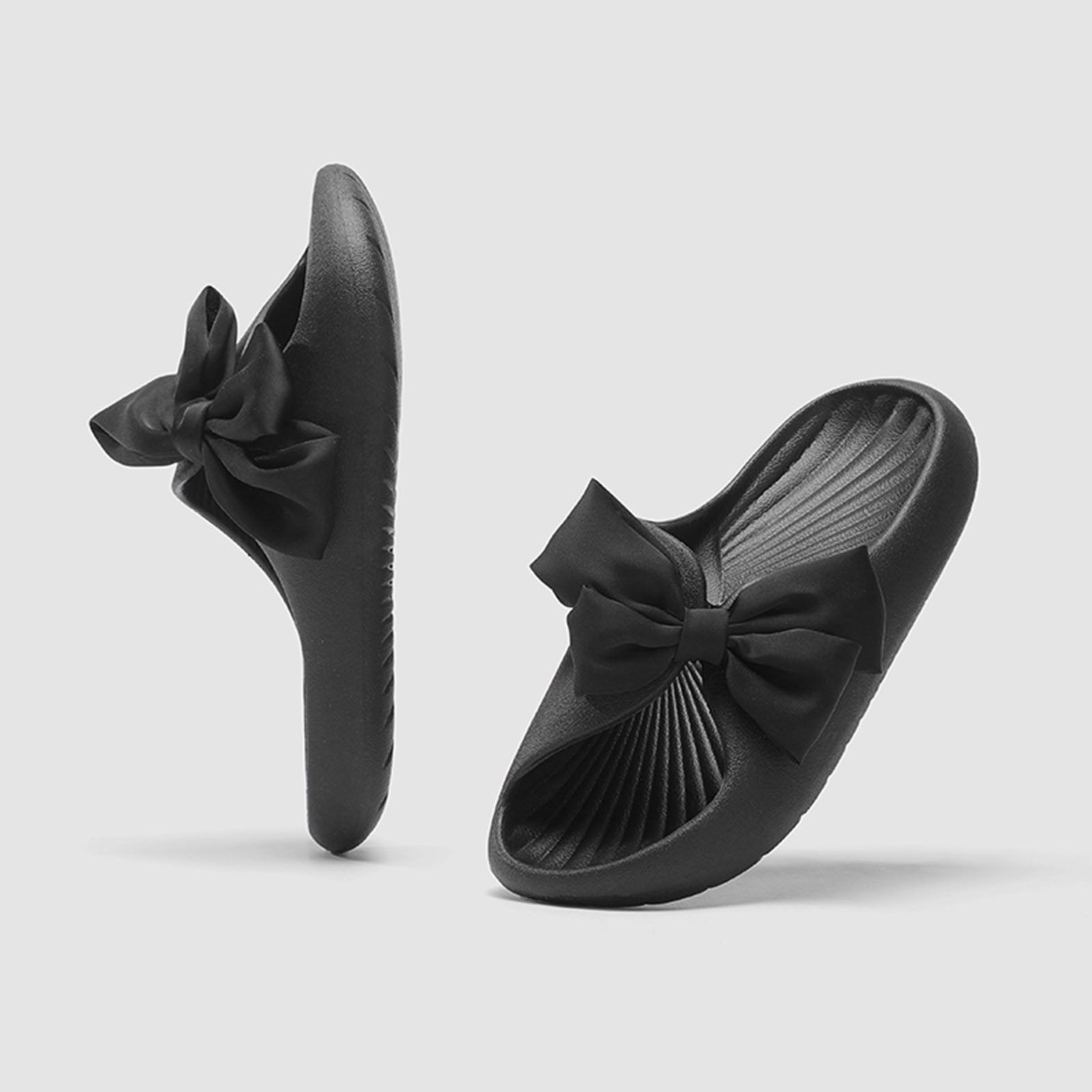 Gersome Summer Flat Slide Sandals For Womens Butterfly Platform Comfy Nonslip Casual Beach