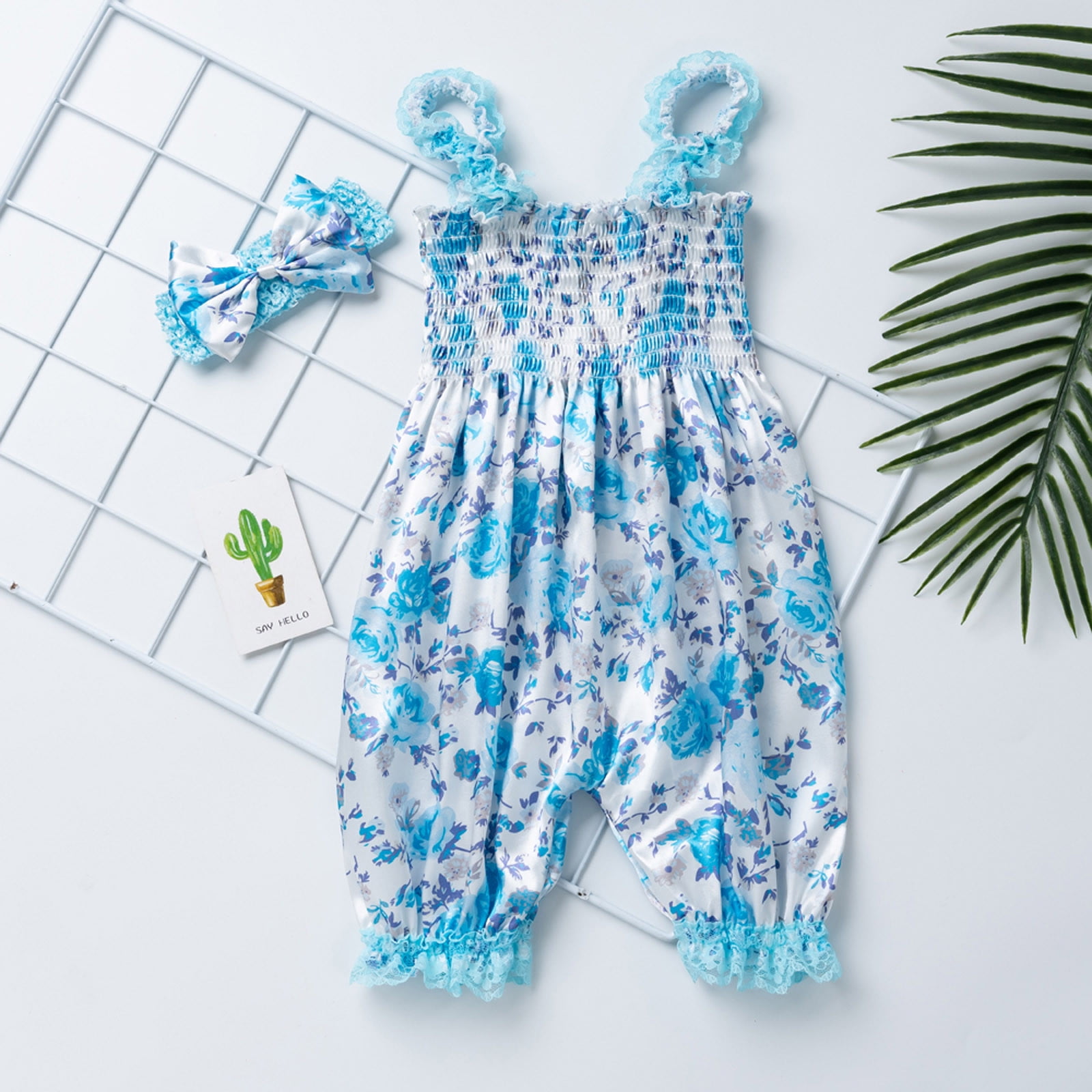 GERsome Toddler Girl Bell Bottom Romper Baby Floral One Piece Jumpsuit ...