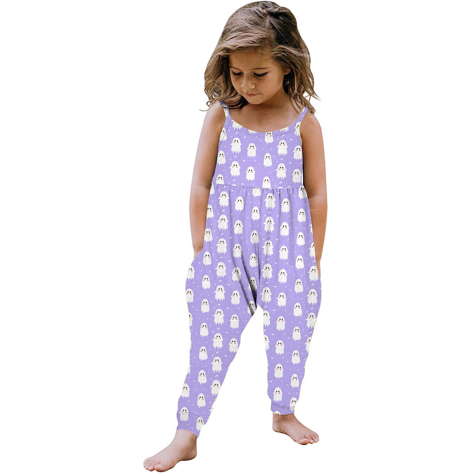 GERsome Toddler Girls Jumpsuits Kids Sleeveless Spaghetti Straps Romper ...