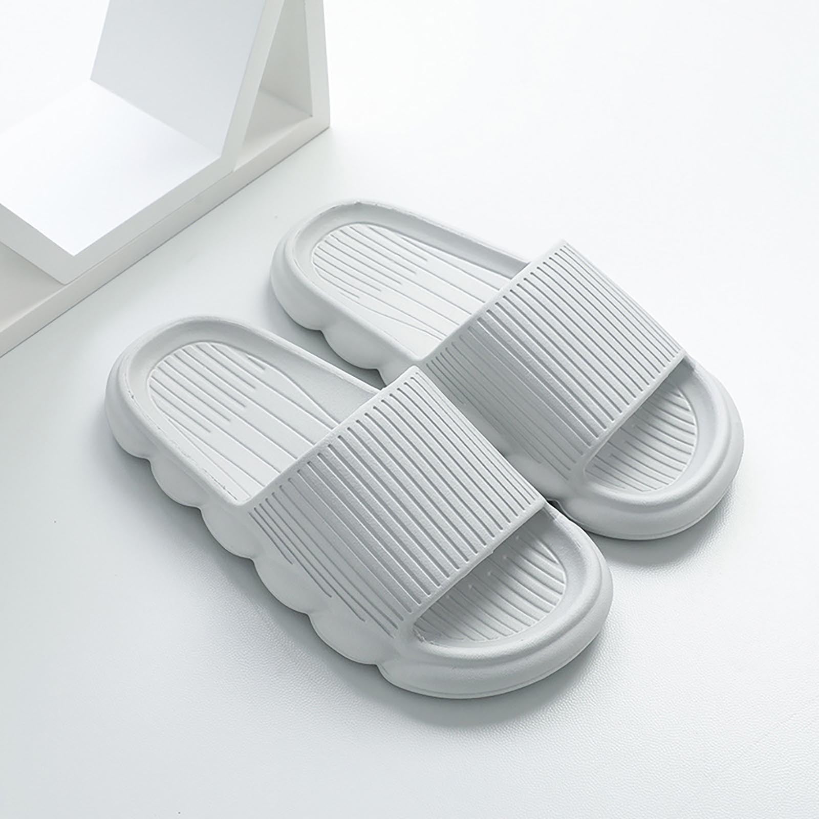 GERsome Women's Cloud Slippers Thick Sole Non-Slip Shower Slippers ...