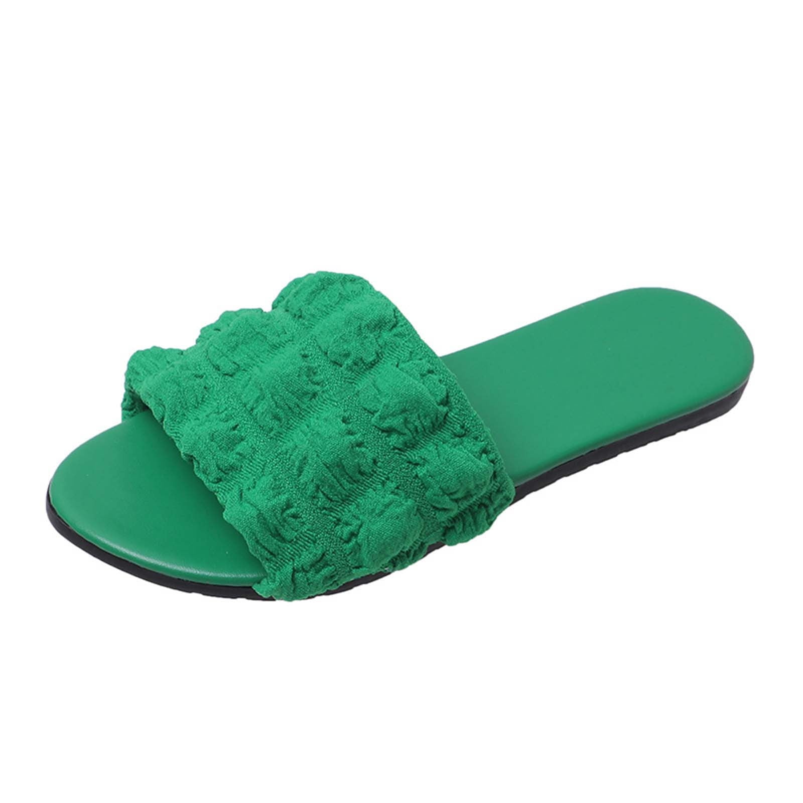 GERsome Womens Beach Sandals Open Toe Slippers Slip On Mule Slipper ...