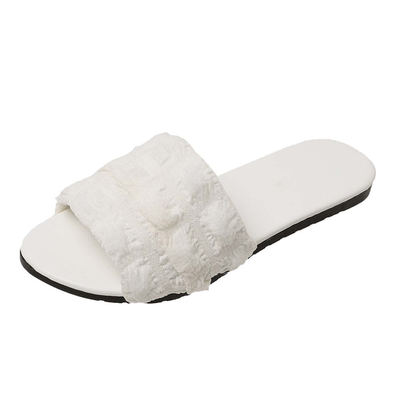 GERsome Womens Beach Sandals Open Toe Slippers Slip On Mule Slipper ...