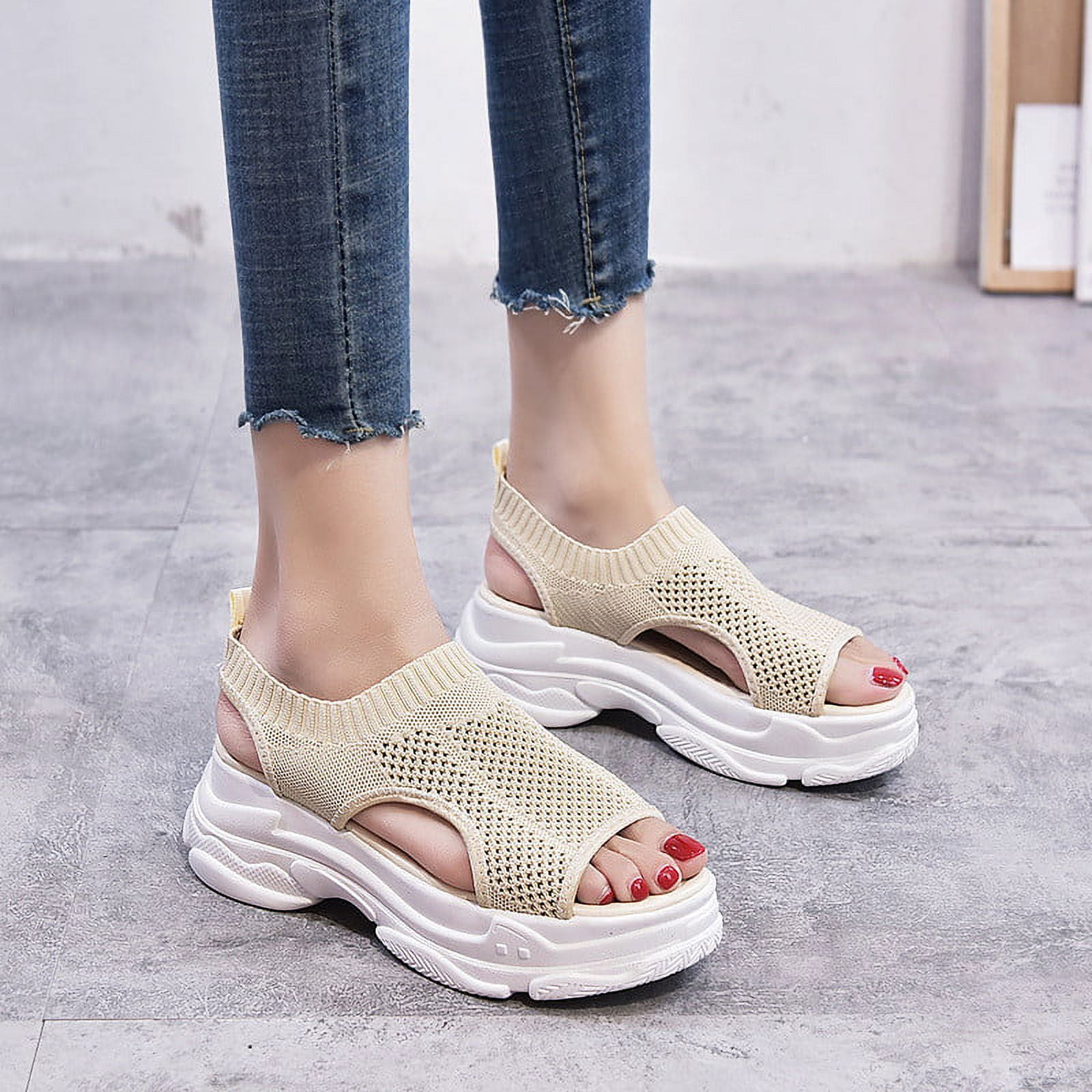 GERsome Womens Sandals Open Toe Ankle Strap Breathable Sandals Casual ...