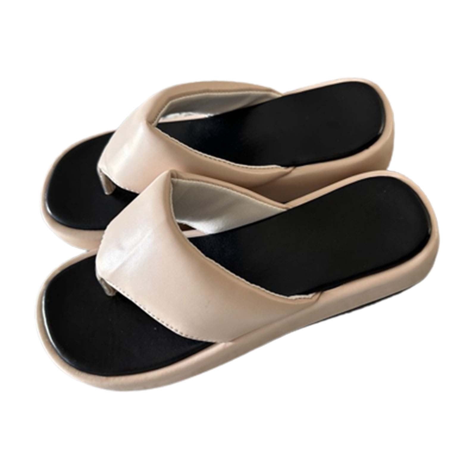 GERsome Womens Wedges Flip Flops Summer Thong Beach Sandals Thick ...